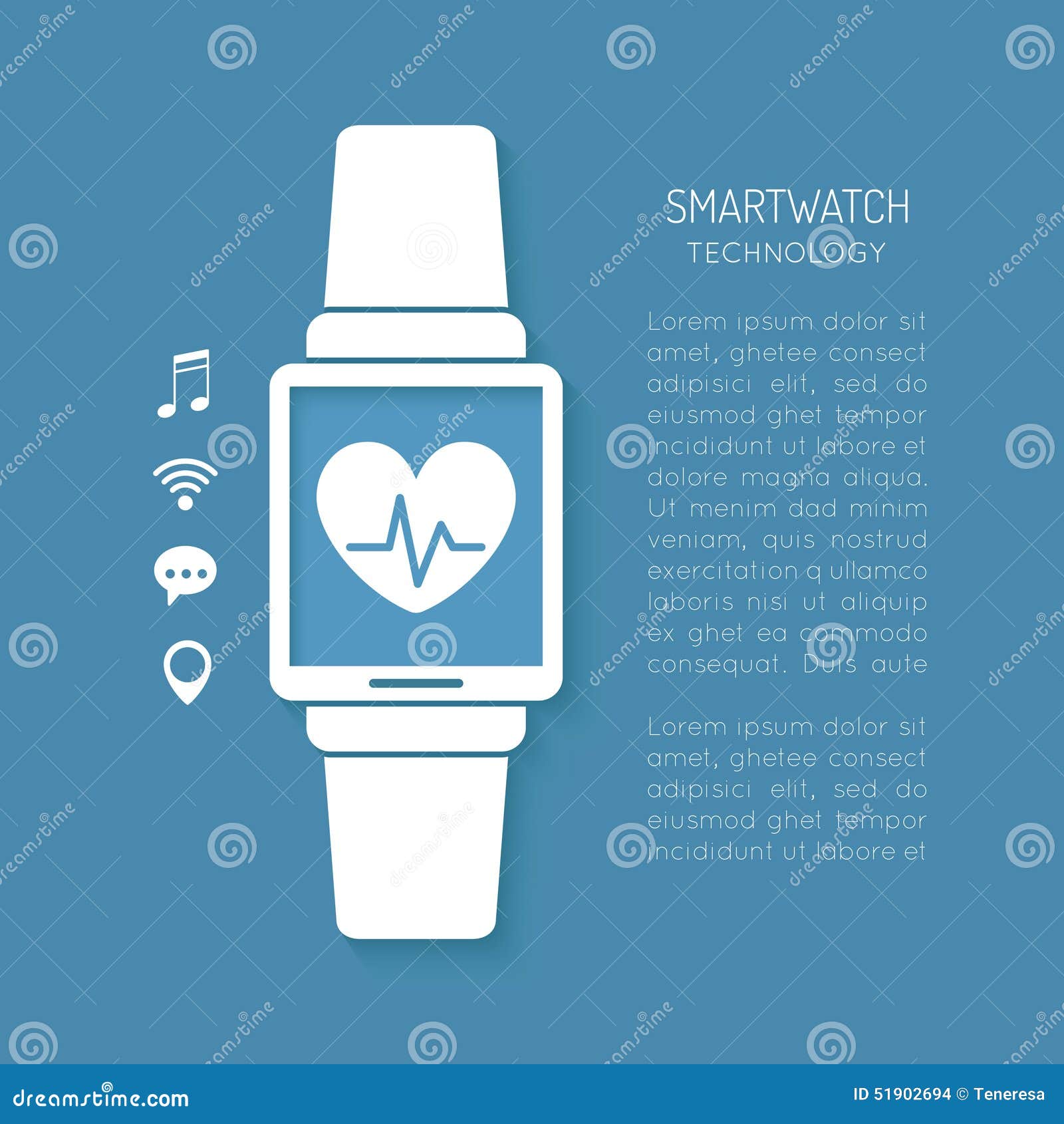 Wearable Technology Symbol with Heartbeat Tracker Stock Vector ...