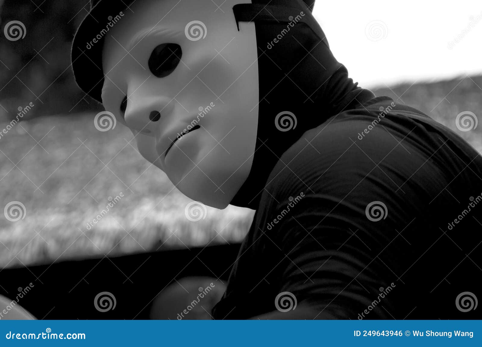 Wearing, Mask, Street Performer, Street Performance Stock Photo - Image ...