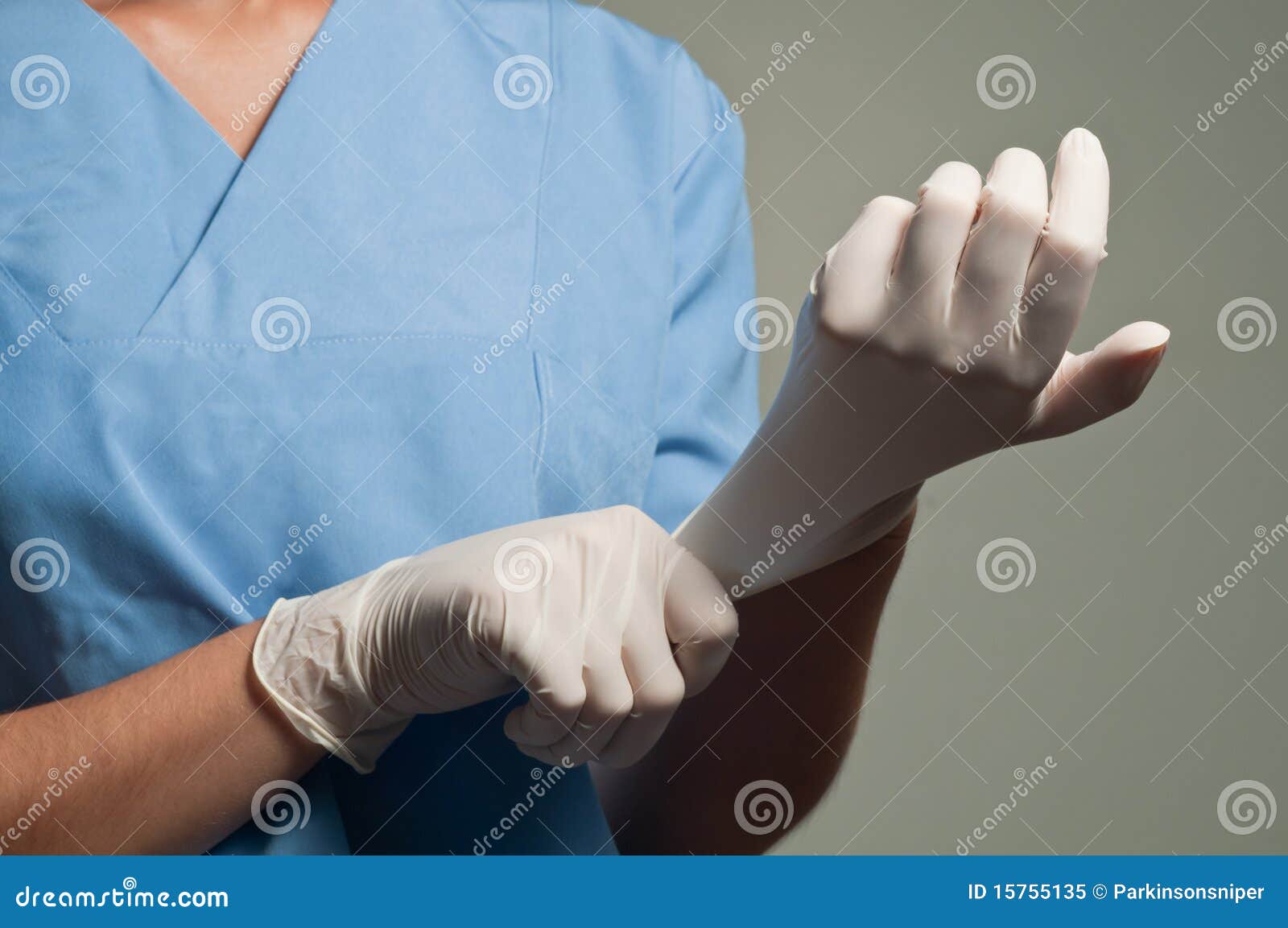 Wearing Medical Gloves stock image. Image of examination - 15755135
