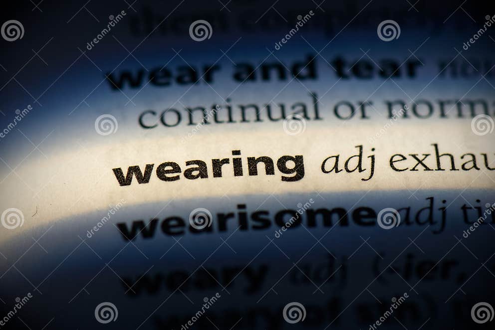 Wearing stock image. Image of thesaurus, vocabulary - 161576957