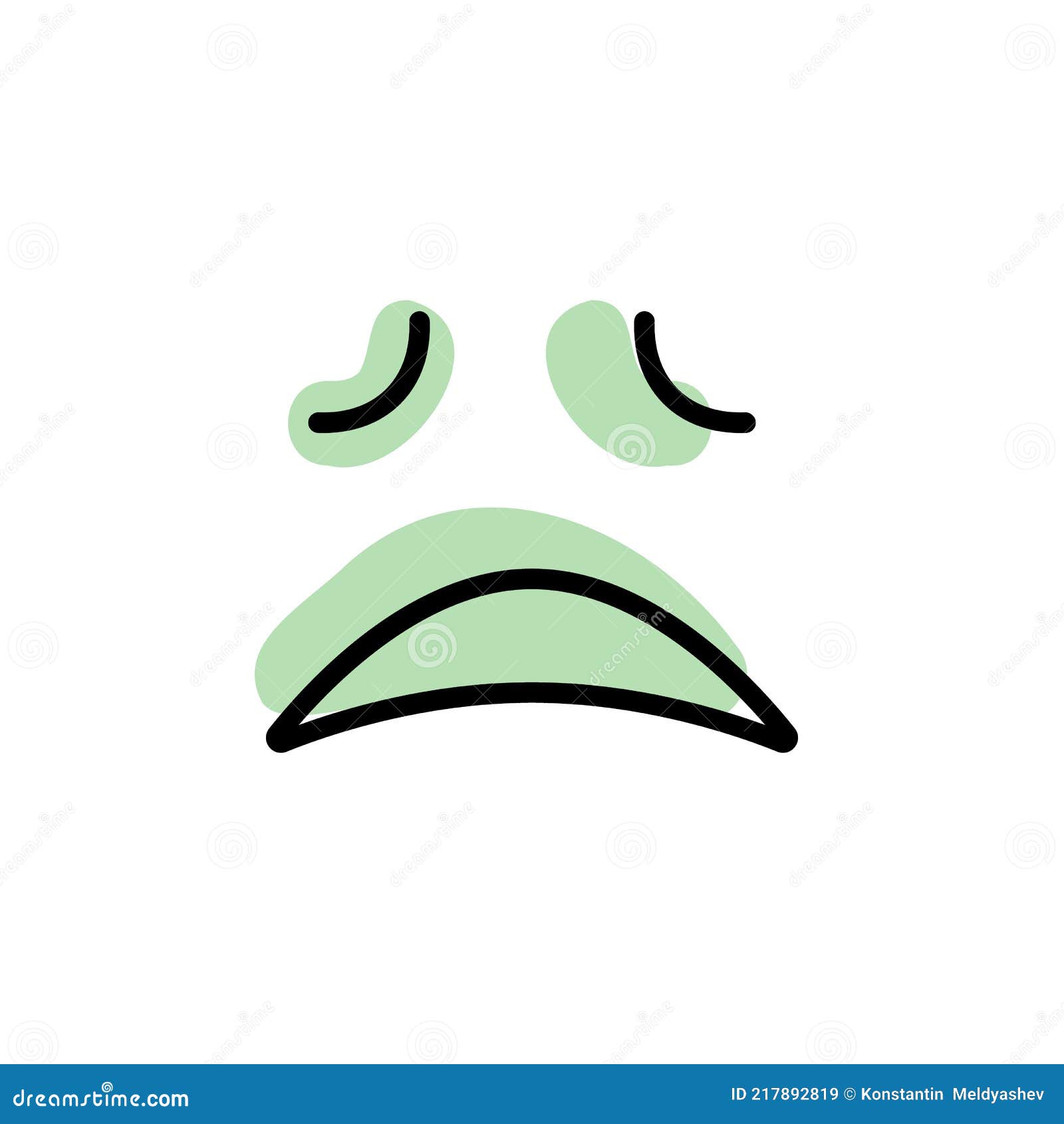 Weary, Face with Color Shadow Vector Icon in Emotion Set Stock Vector ...