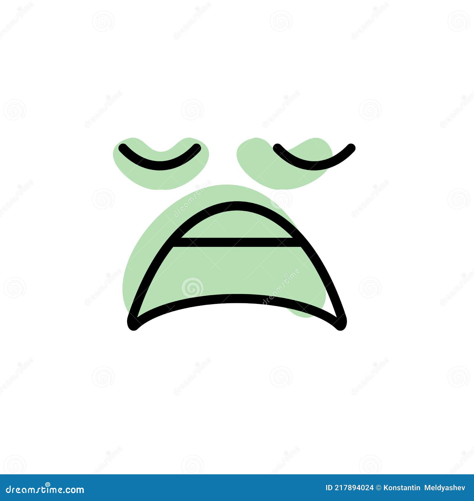 Weary Funny Smiley Emoticon Face Expression Gradient Style Icon Vector ...