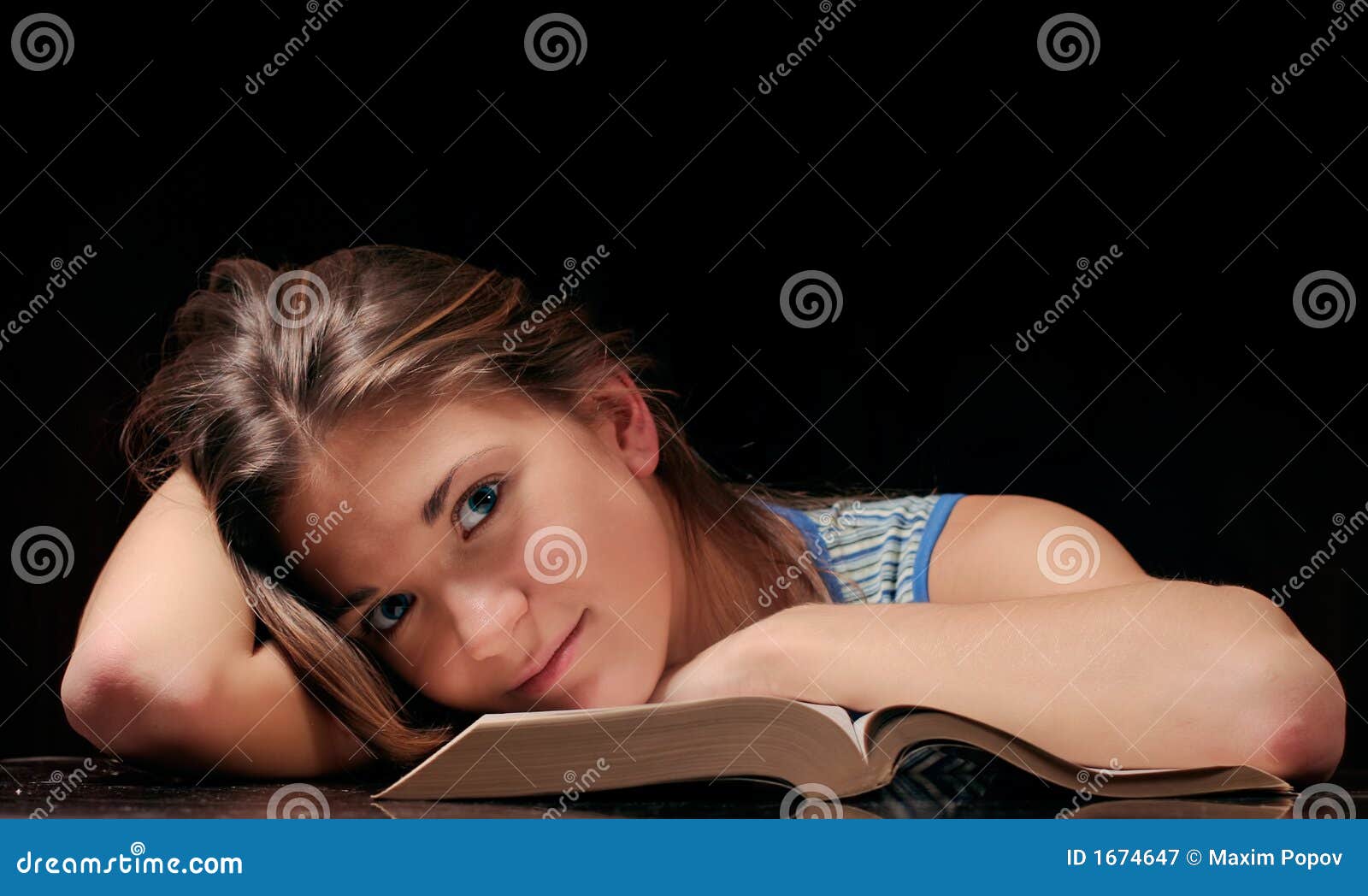 Weary Student stock image. Image of fatiguing, pretty - 1674647