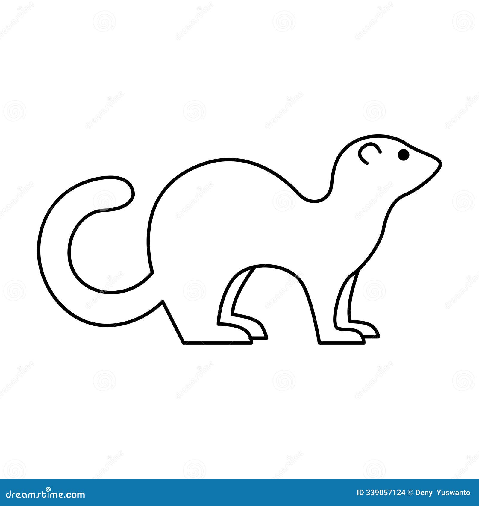 Weasel icon vector stock vector. Illustration of stoat - 339057124