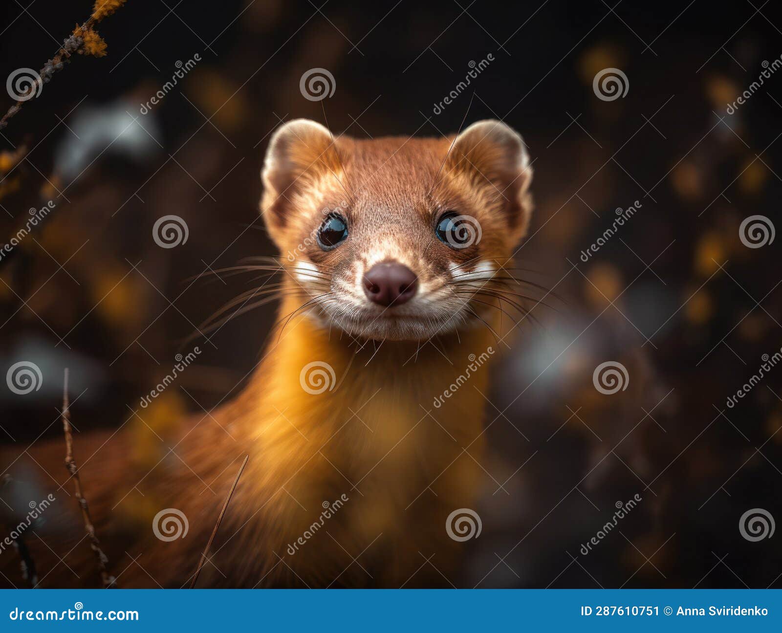 Weasel Portrait Created with Generative AI Technology Stock Image ...