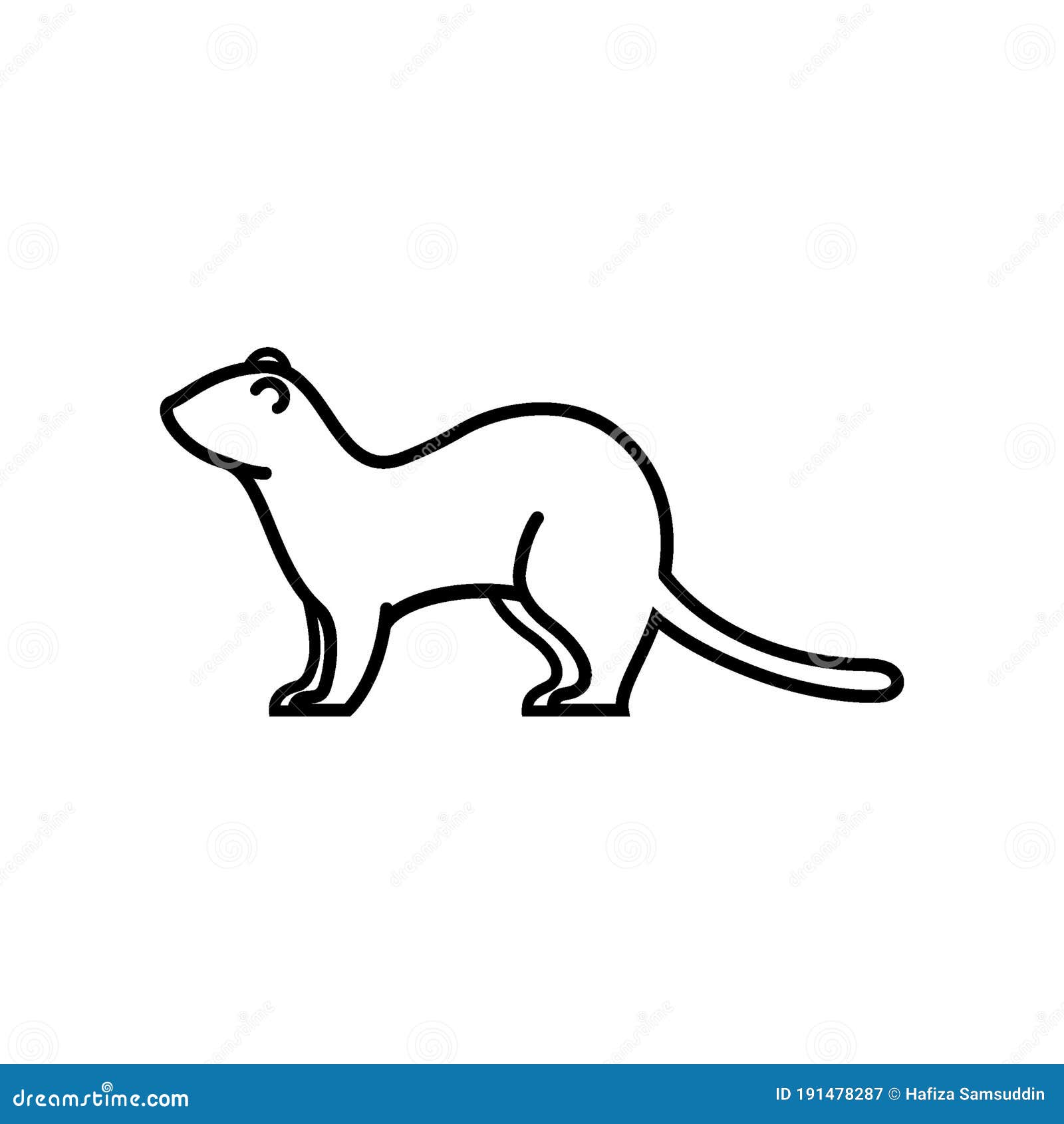 Weasel. Vector Illustration Decorative Design Stock Vector ...