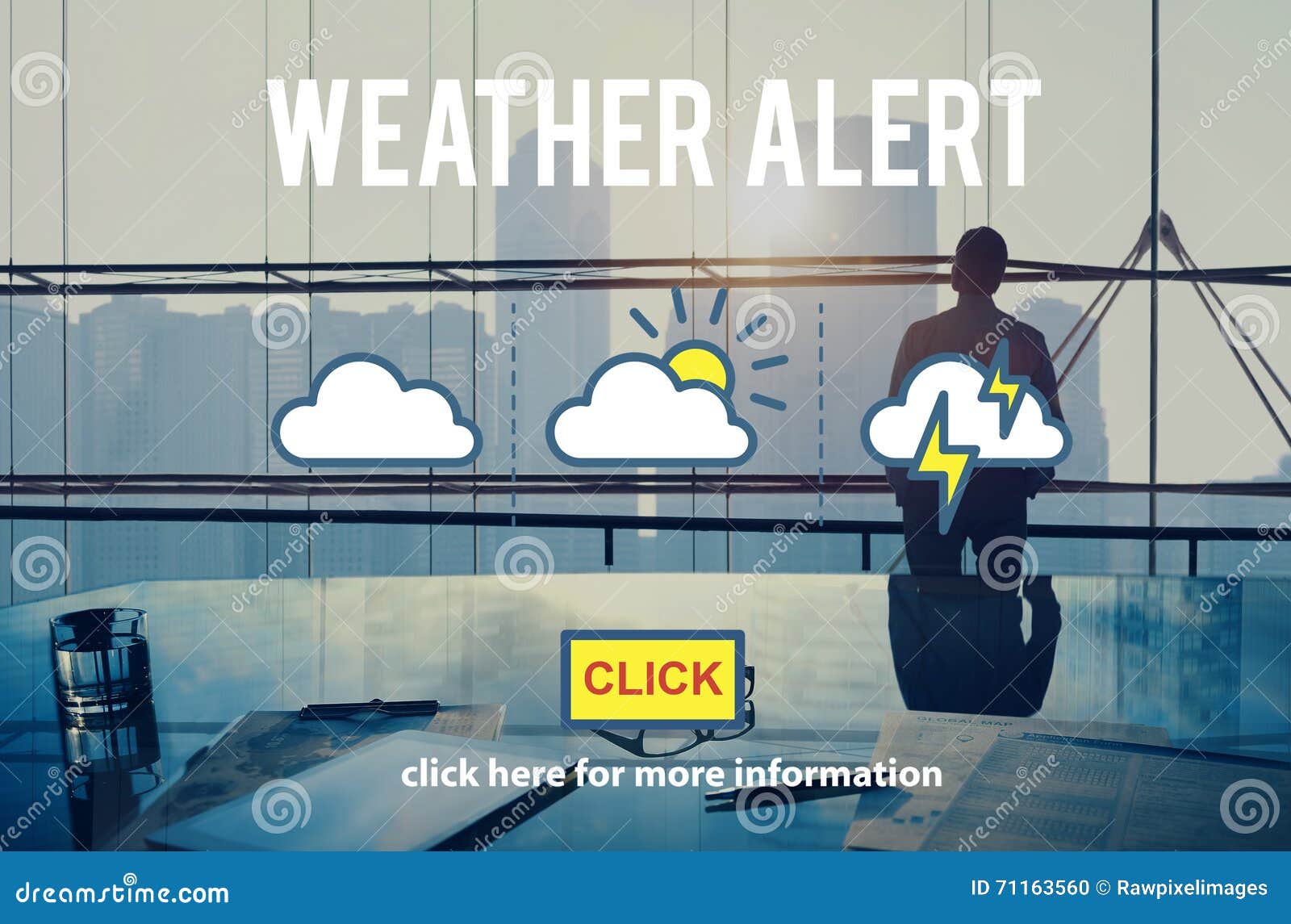 Weather Alert Information Prediction Climate daily Concept Stock Photo ...