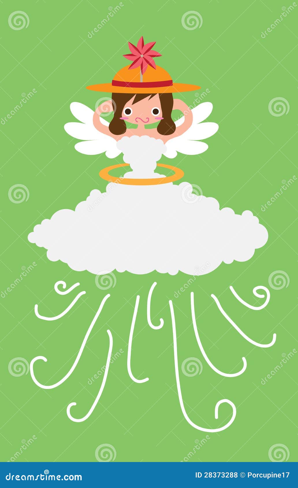 Windy Girl Sticker Pack 1 Vector Illustration | CartoonDealer.com #73017970