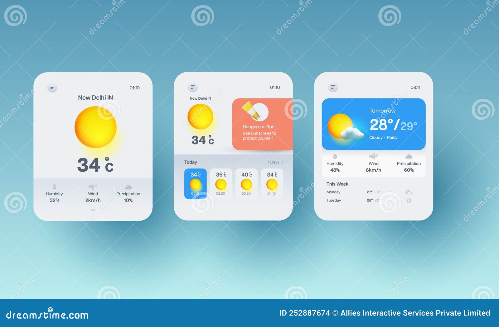 Weather App UI, UX Screens for Smart Watches. Flat Design Stock ... Weather App UI, UX Screens for Smart Watches. Flat Design Stock ...