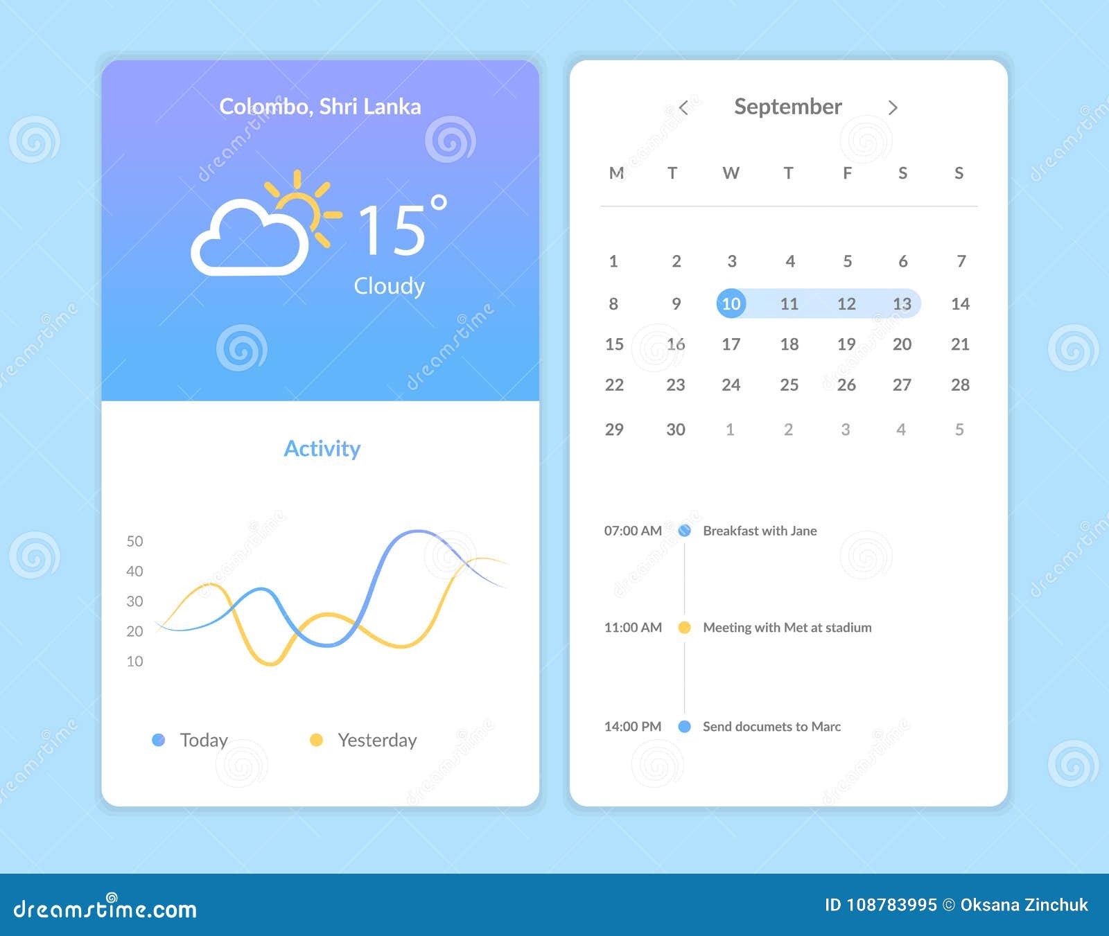 Weather Application Screens Design Stock Vector - Illustration of ...
