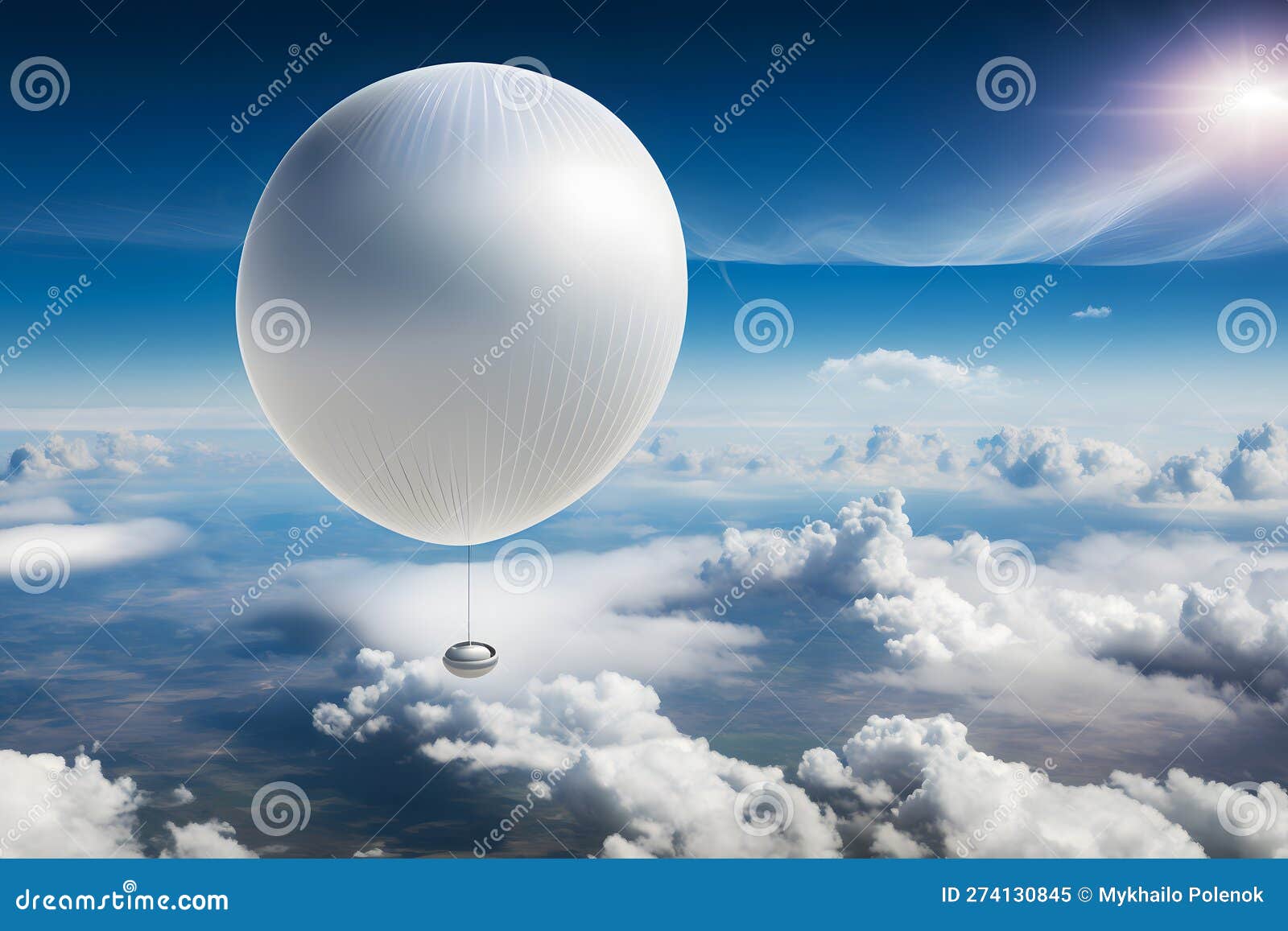 Weather Balloon. Neural Network AI Generated Stock Image - Image of ...