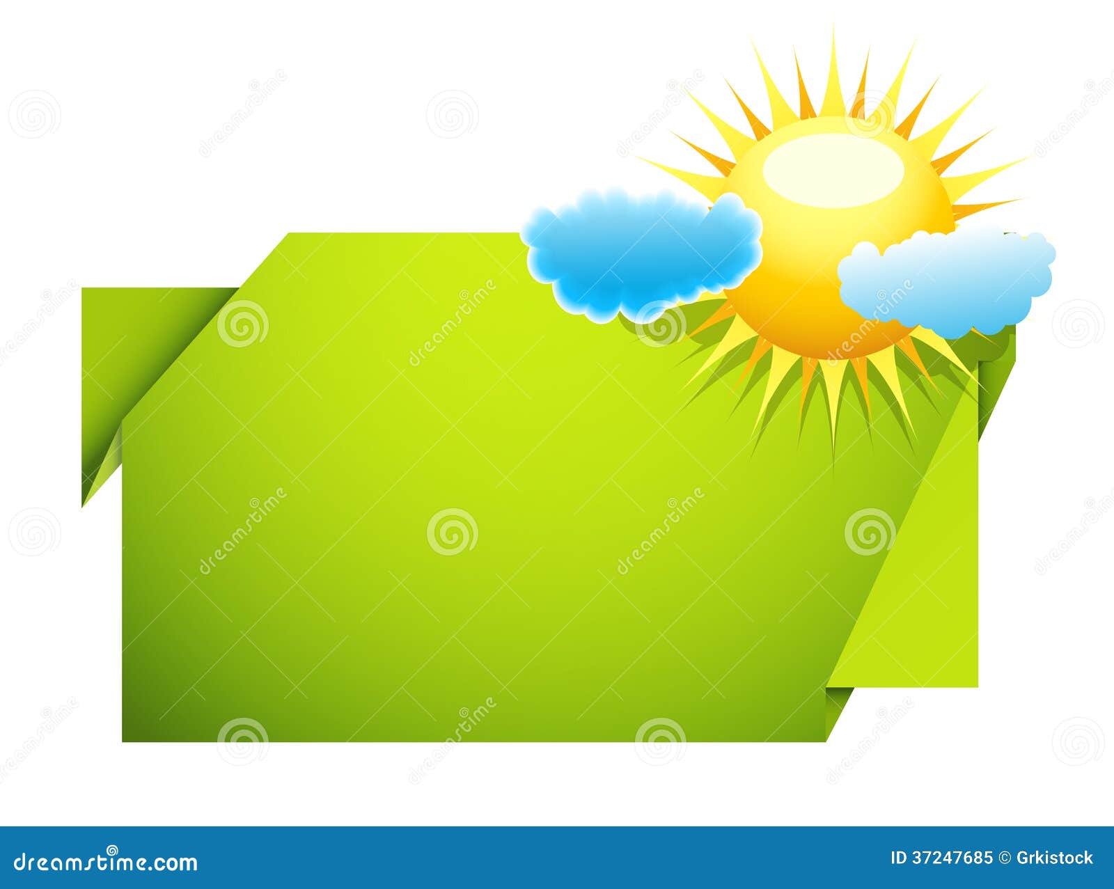 Weather banner stock vector. Illustration of origami - 37247685