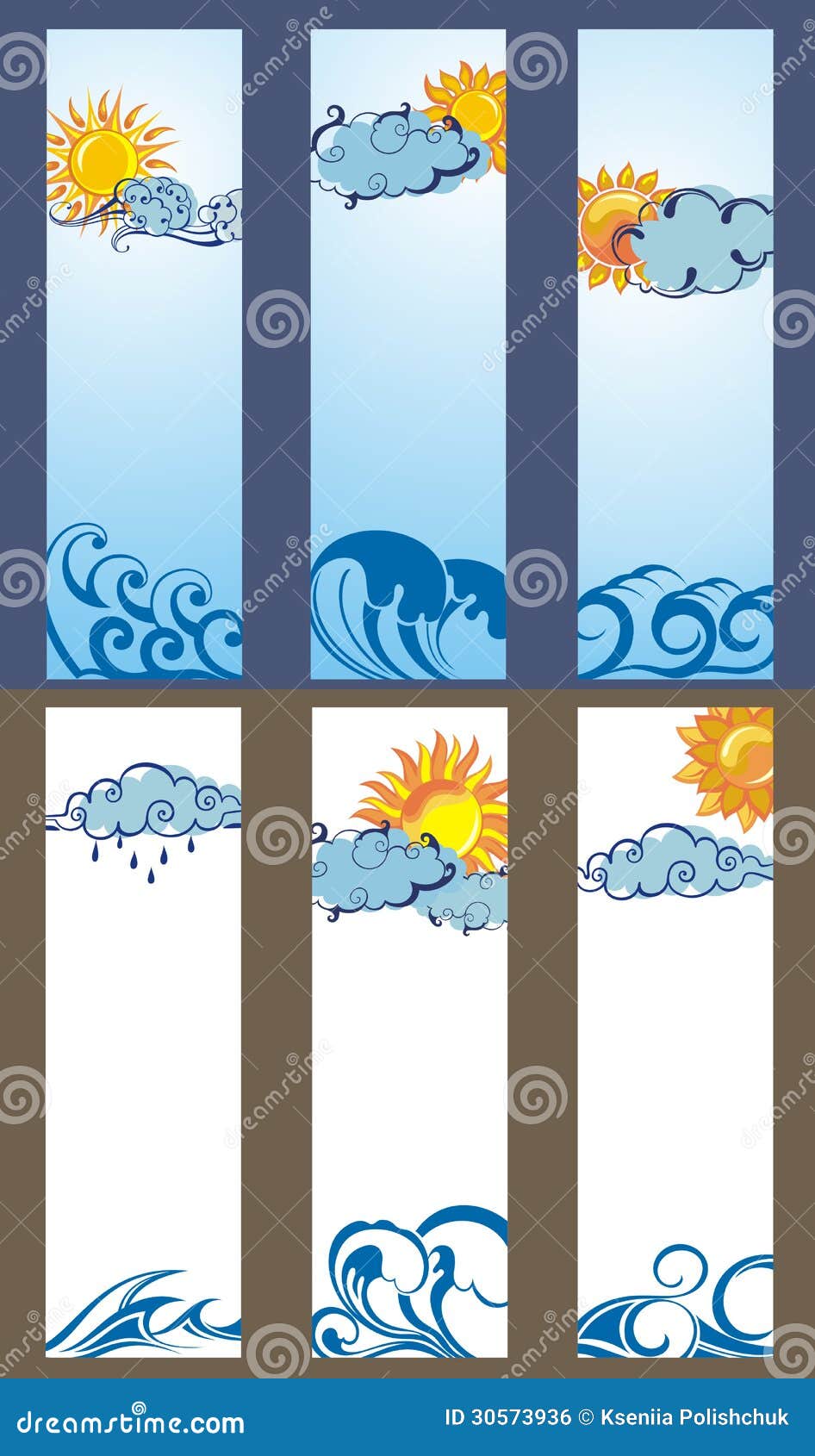 Weather banners stock vector. Illustration of design - 30573936