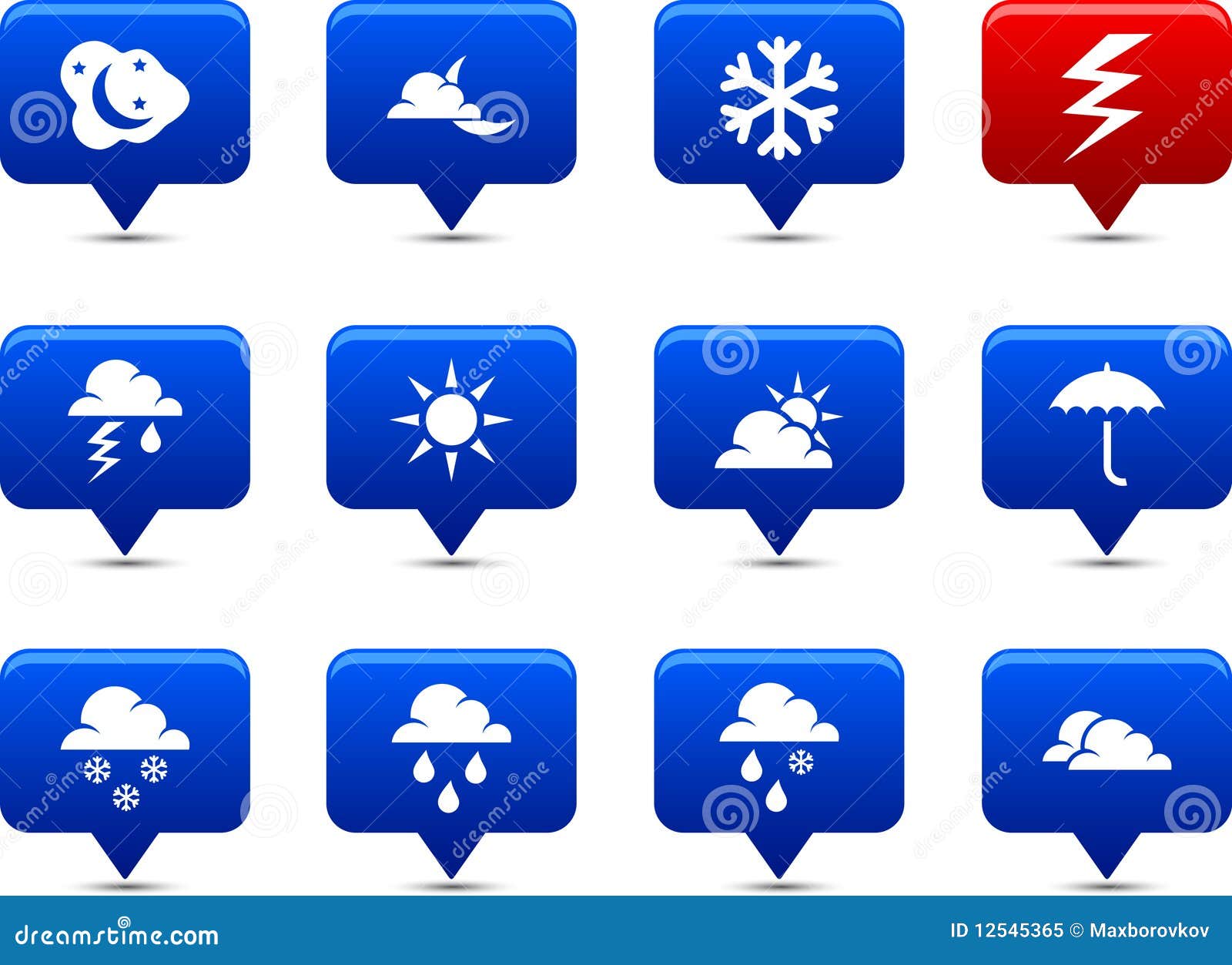 Weather buttons. stock vector. Illustration of cold, metallic - 12545365
