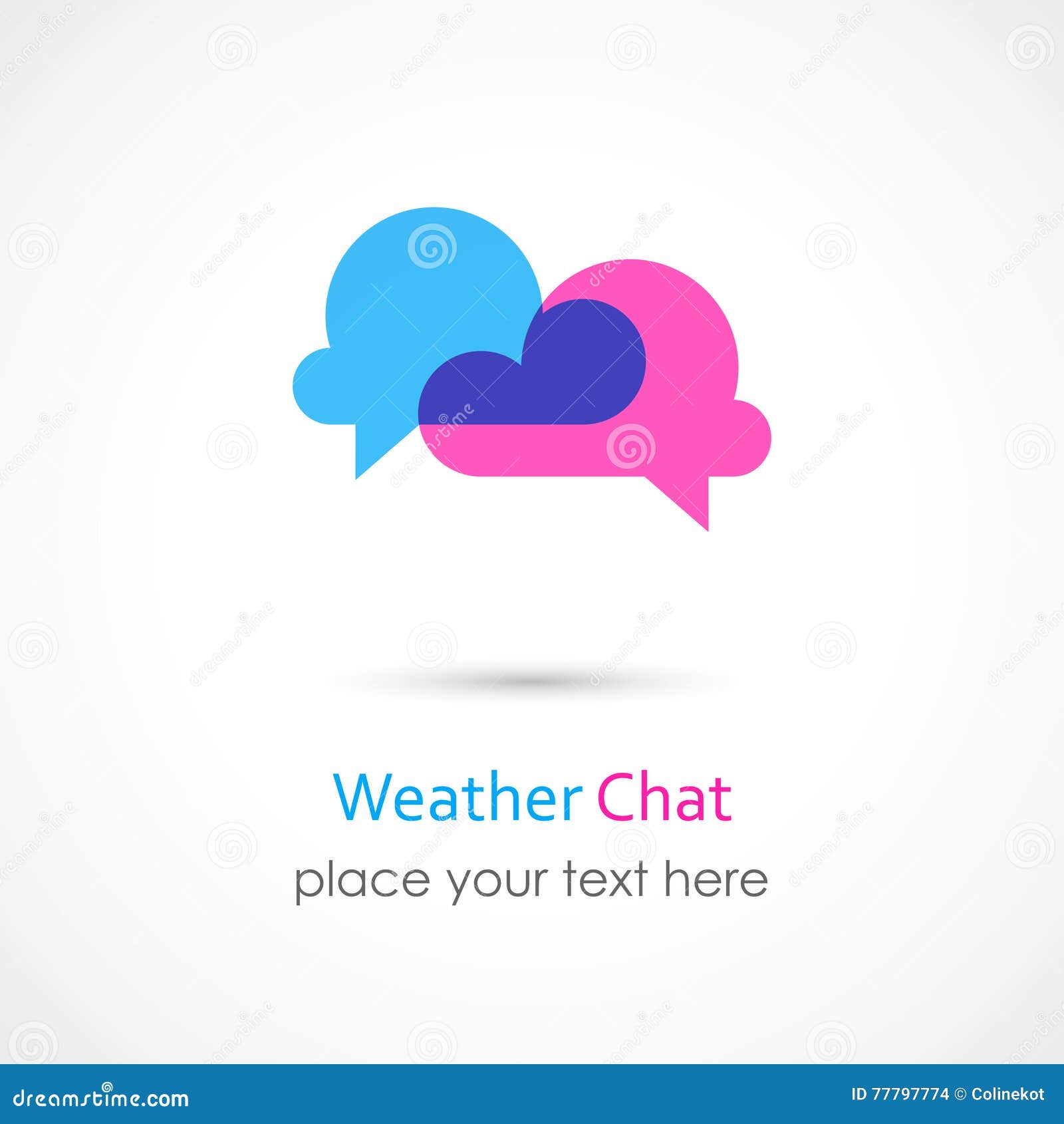 Weather Chat Icon stock vector. Illustration of seal - 77797774