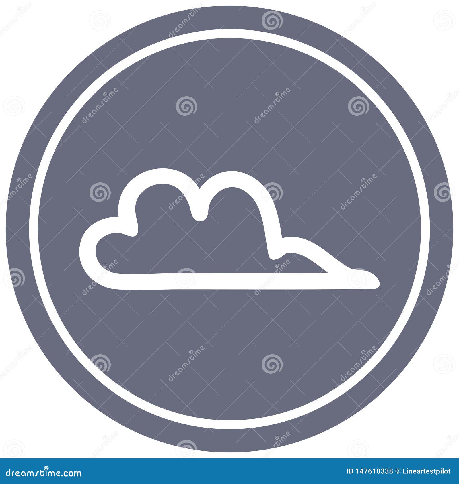 Weather Cloud Circular Icon Stock Vector - Illustration of sign ...