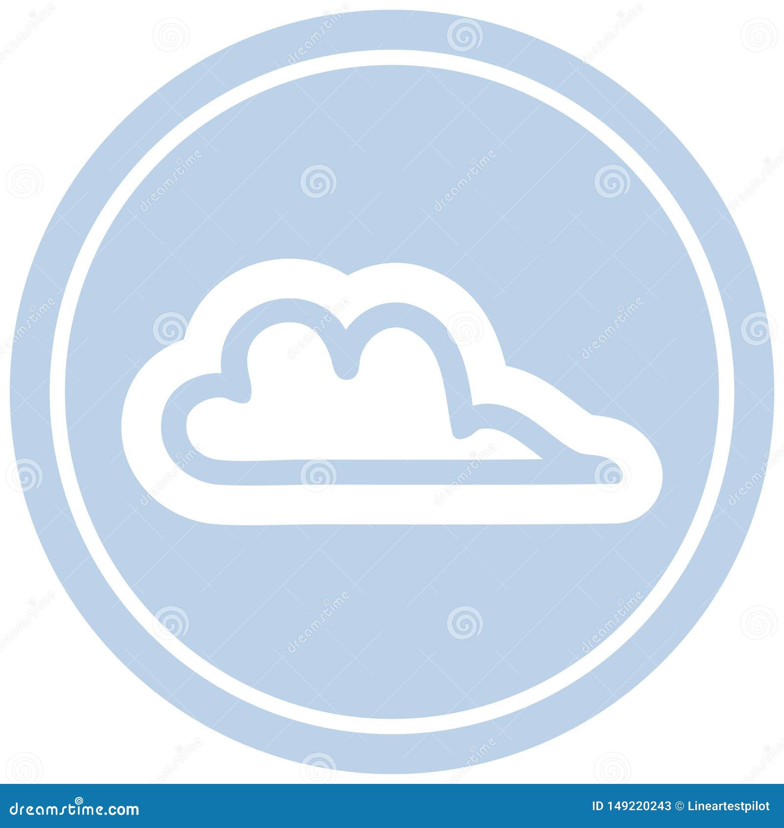 Weather Cloud Circular Icon Stock Vector - Illustration of weather ...