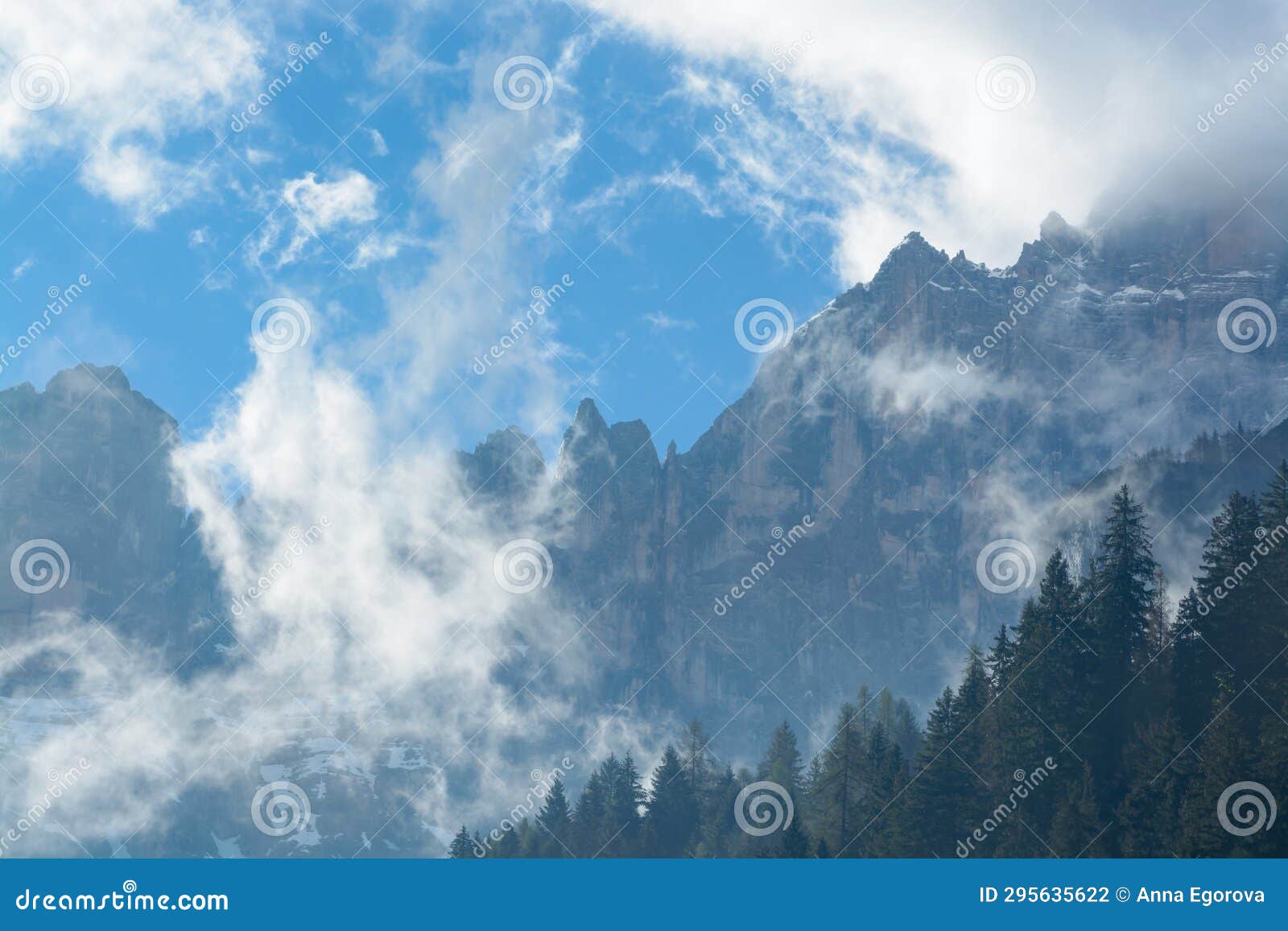 Weather with Clouds in the Dolomites Stock Photo - Image of outdoors ...