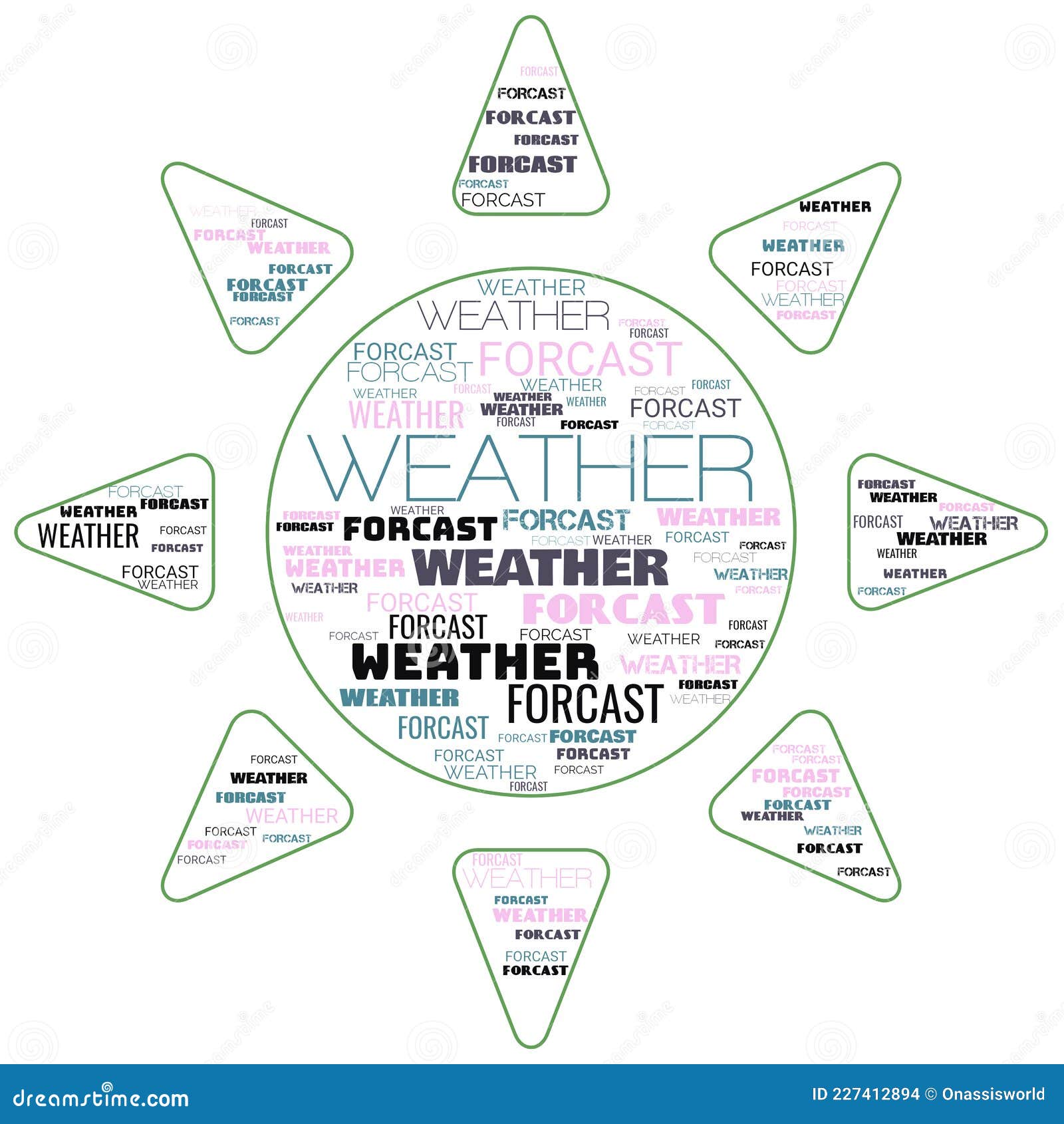 Weather Clouds Sky Forecast Text Abstract Stock Illustration ...