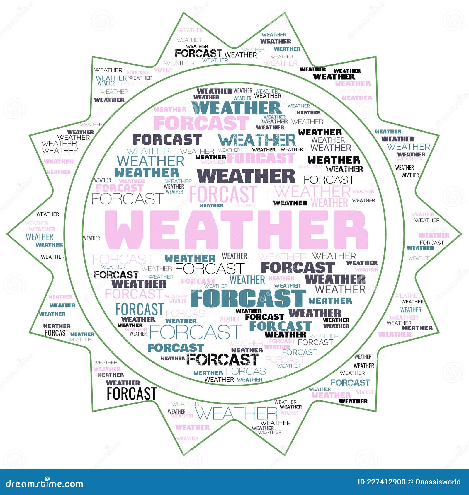 Weather Clouds Sky Forecast Text Abstract Stock Illustration ...