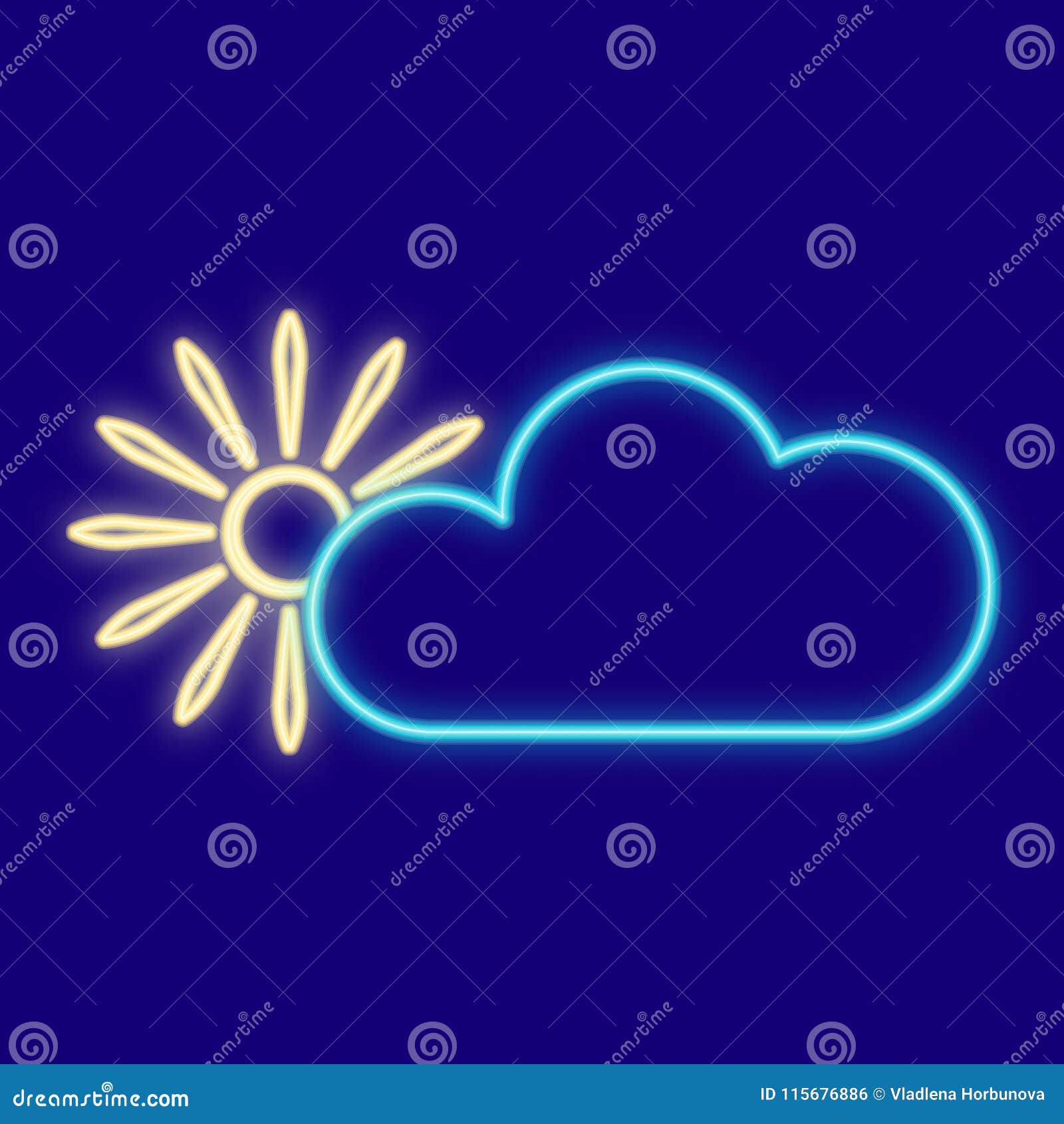 Weather. Clouds, sun stock vector. Illustration of character - 115676886