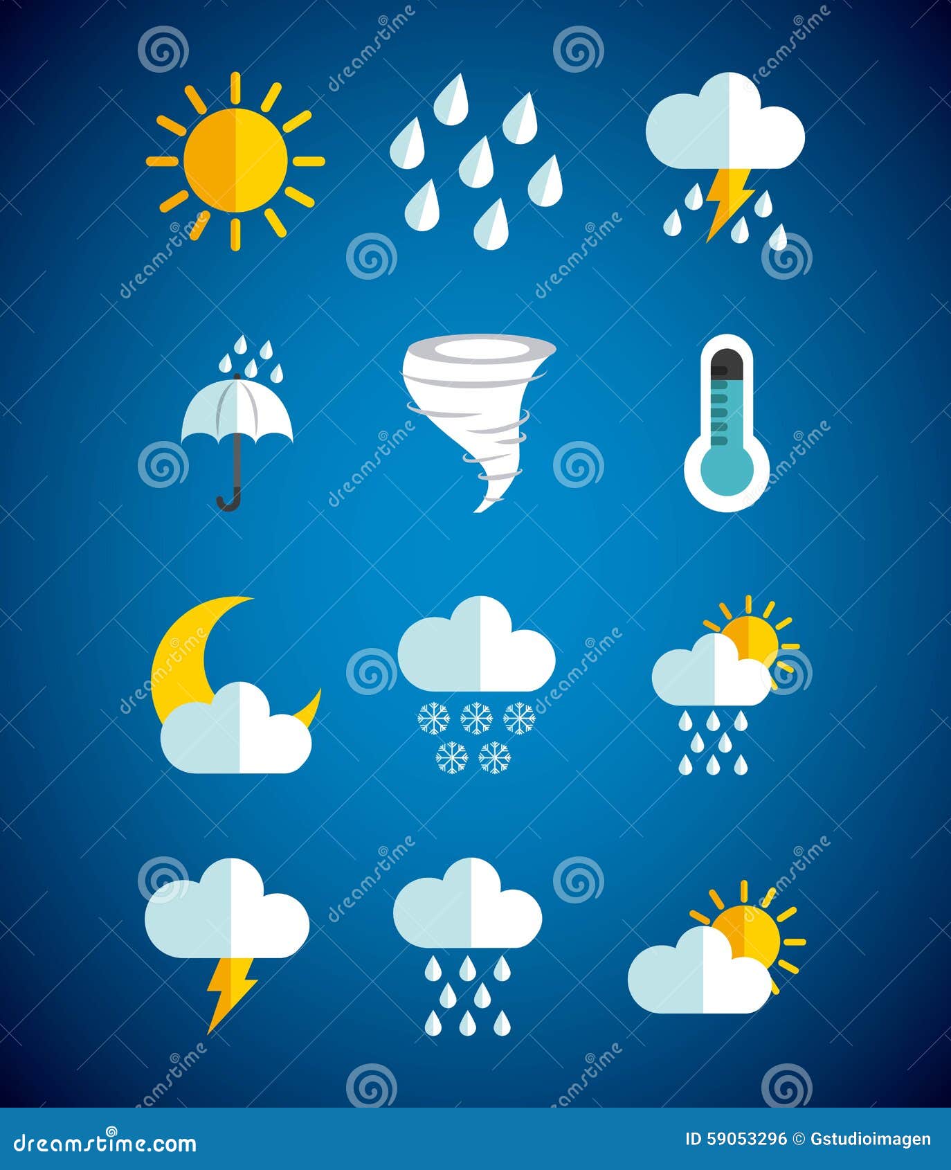 Weather concept stock vector. Illustration of icons, infographic - 59053296