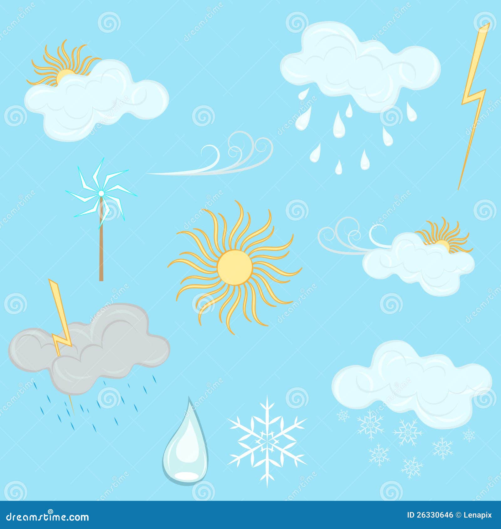Weather design elements stock vector. Illustration of internet - 26330646