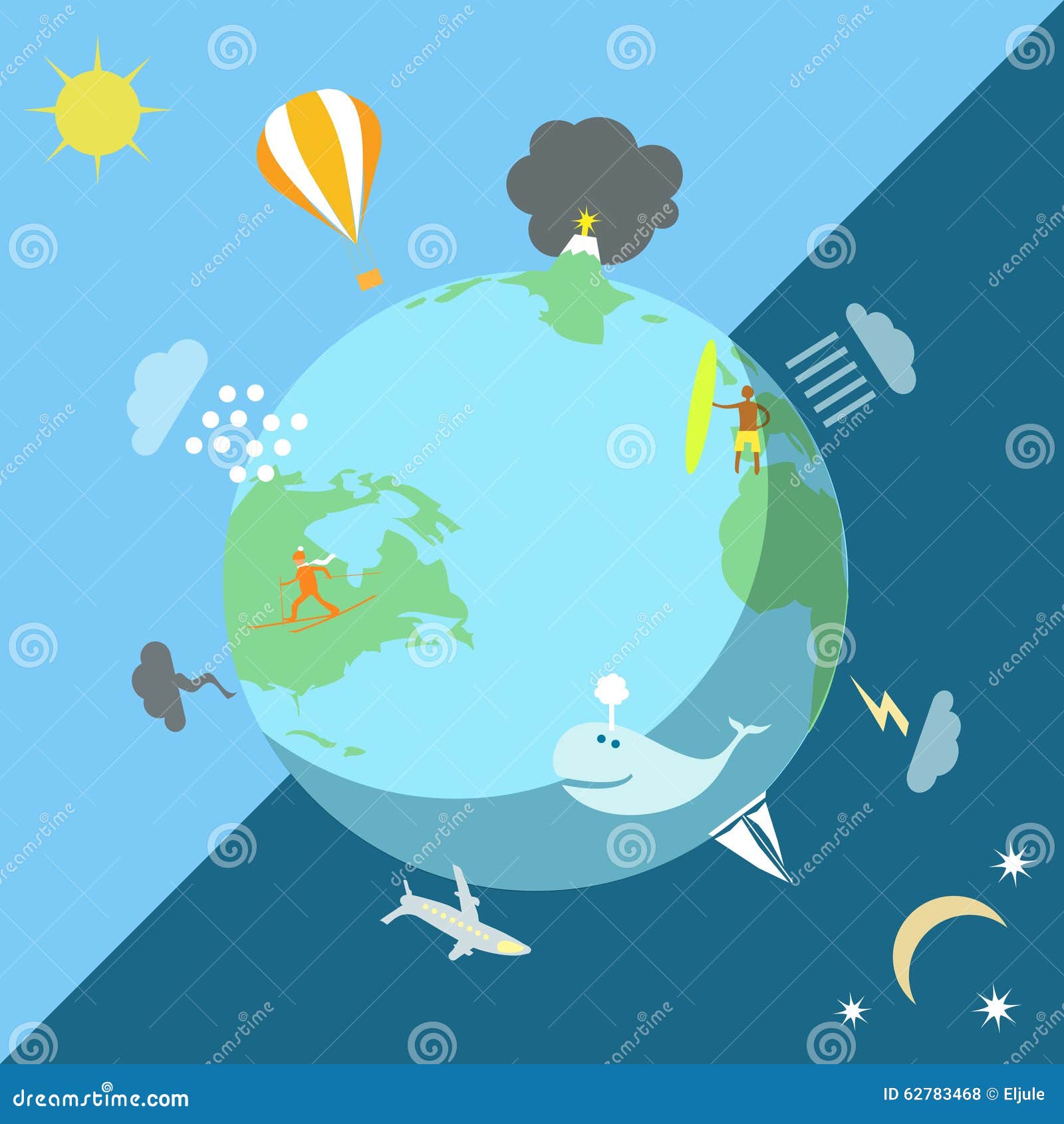The weather on the Earth stock vector. Illustration of nature - 62783468