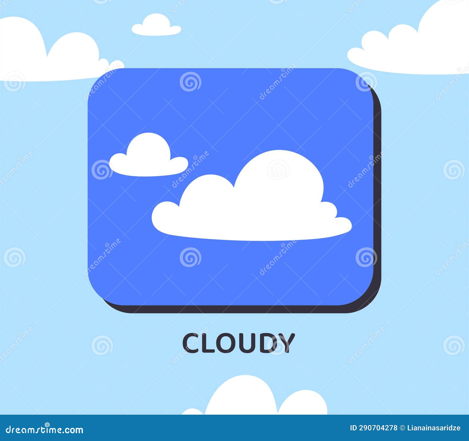 Weather Effect Cloudy Vector Concept Stock Vector - Illustration of ...