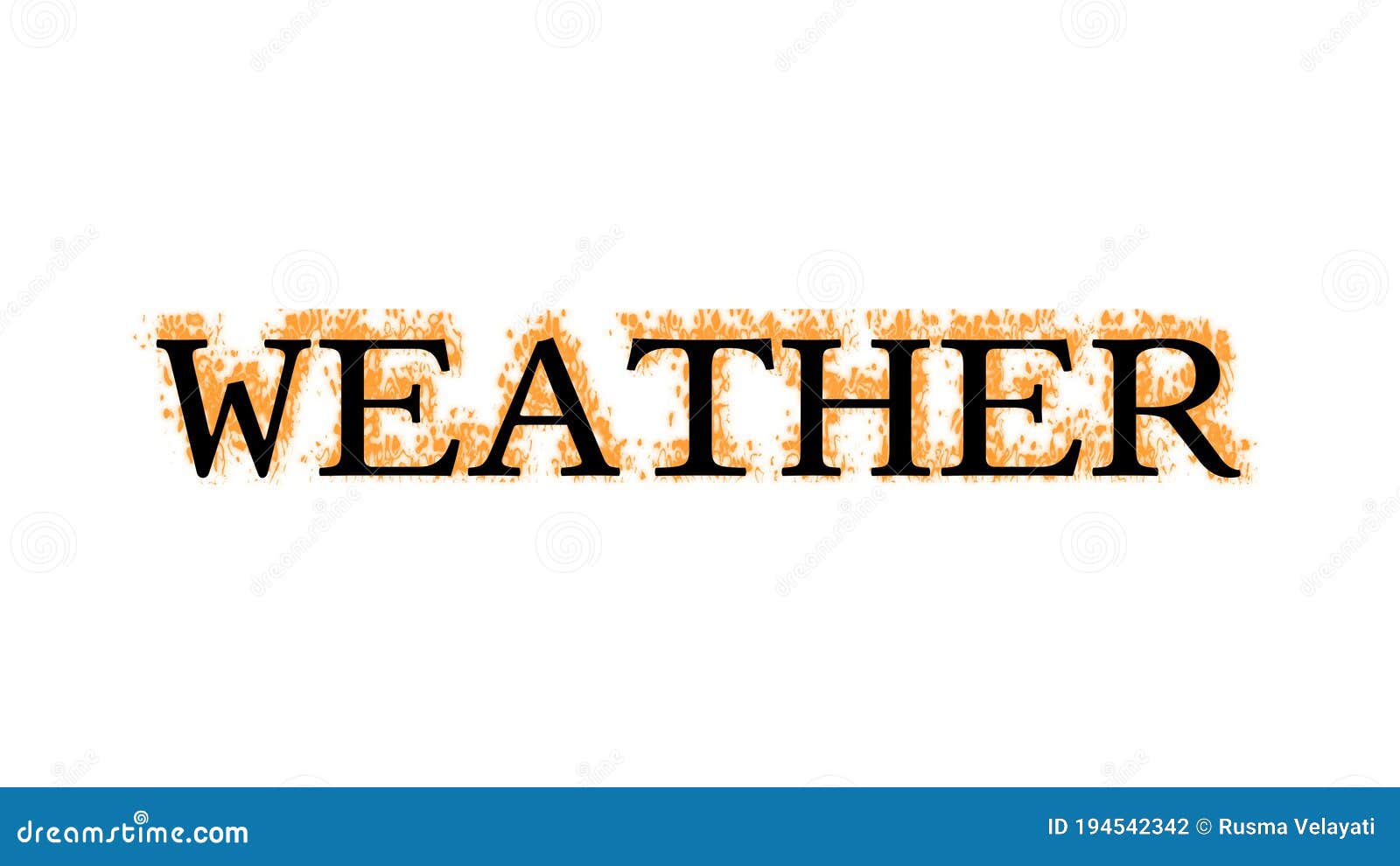 Weather Fire Text Effect White Isolated Background Stock Illustration ...