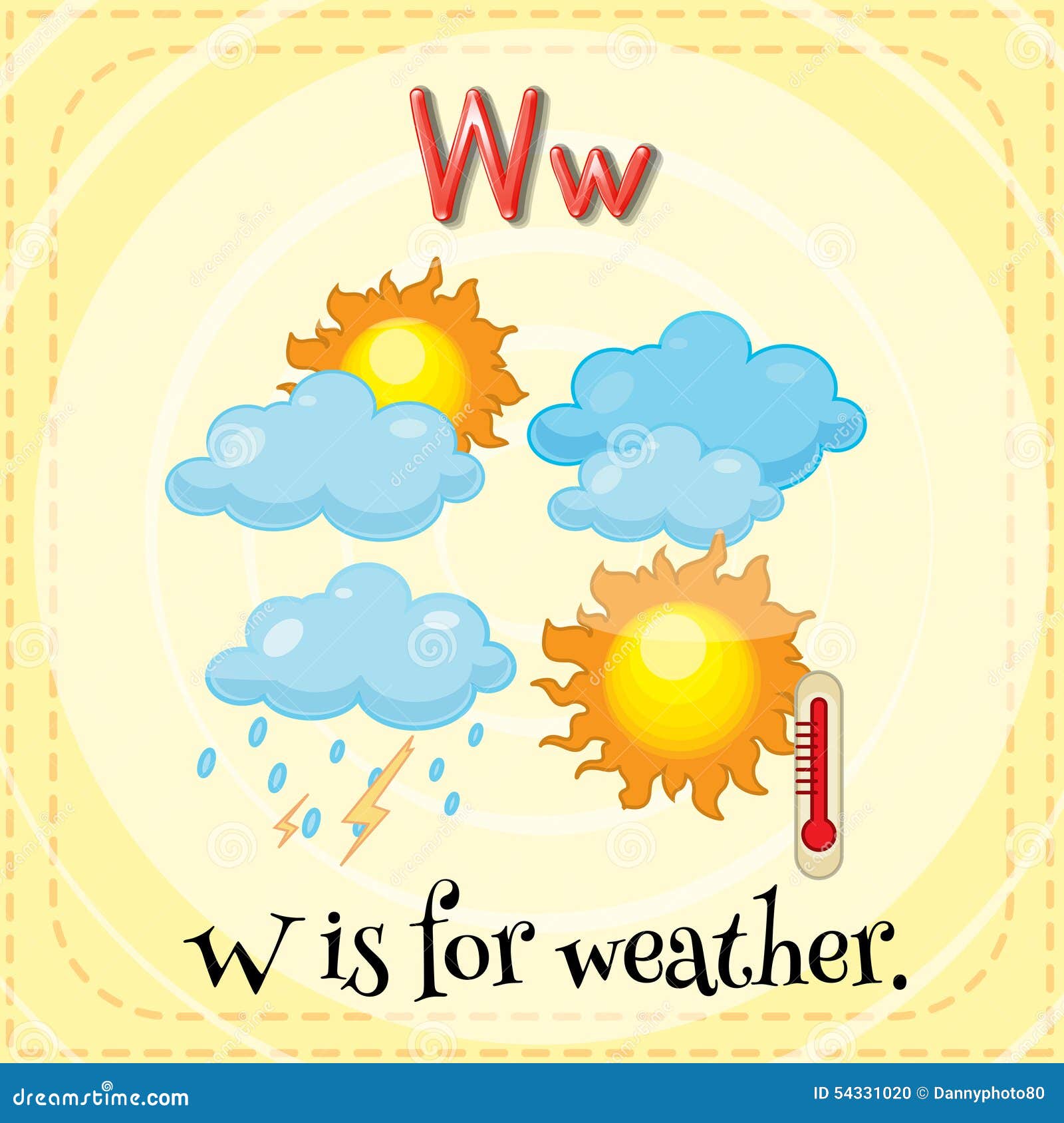 Weather stock vector. Illustration of border, educational - 54331020