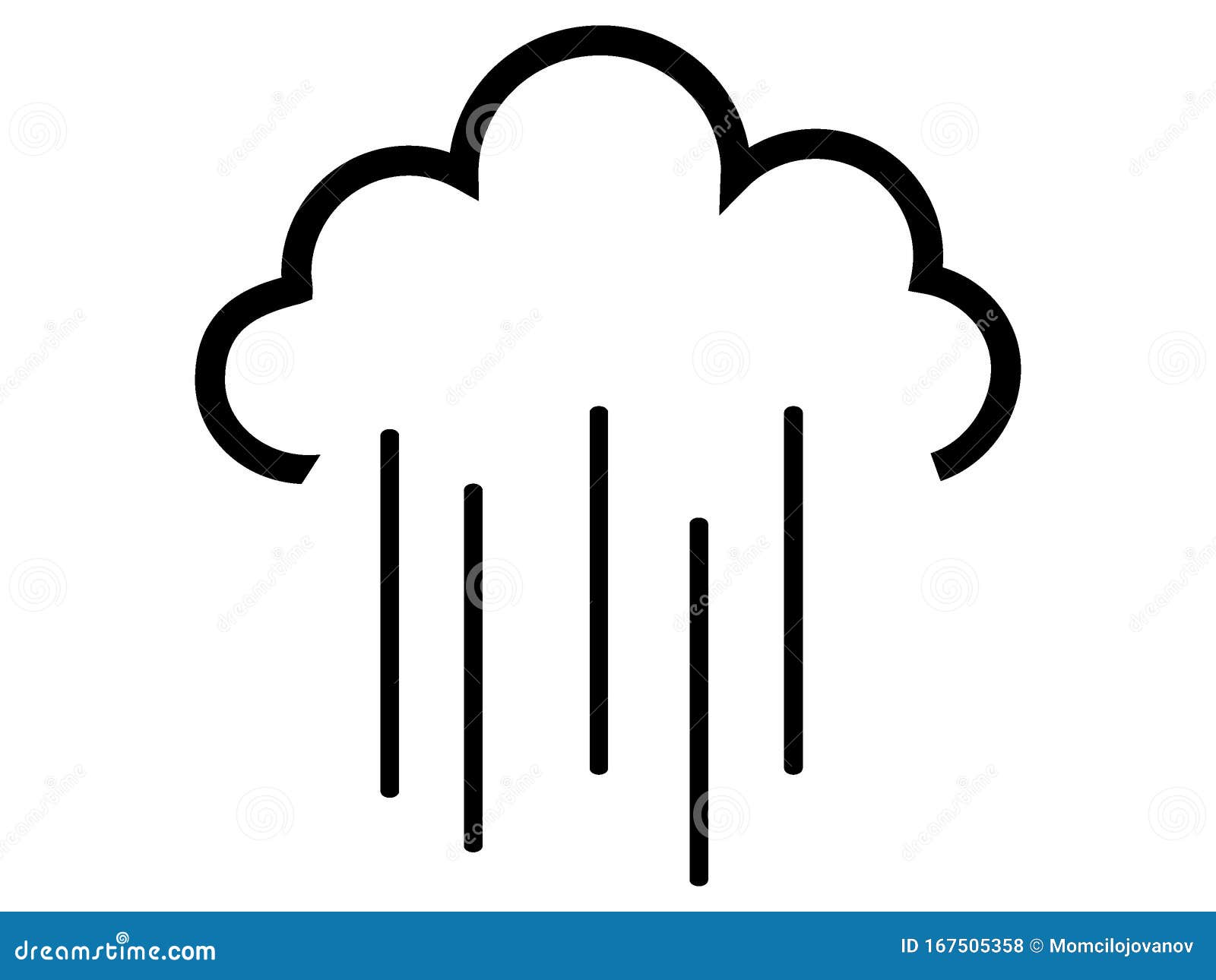 Weather Forecast App Icon for Downpour Stock Vector - Illustration of ...