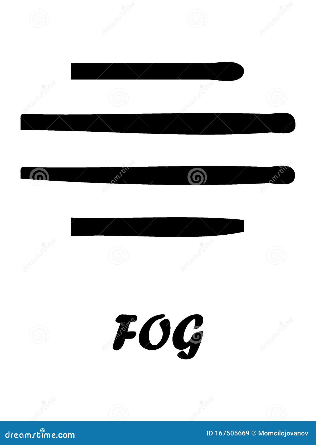 Weather Forecast App Icon for Fog Stock Vector - Illustration of ...