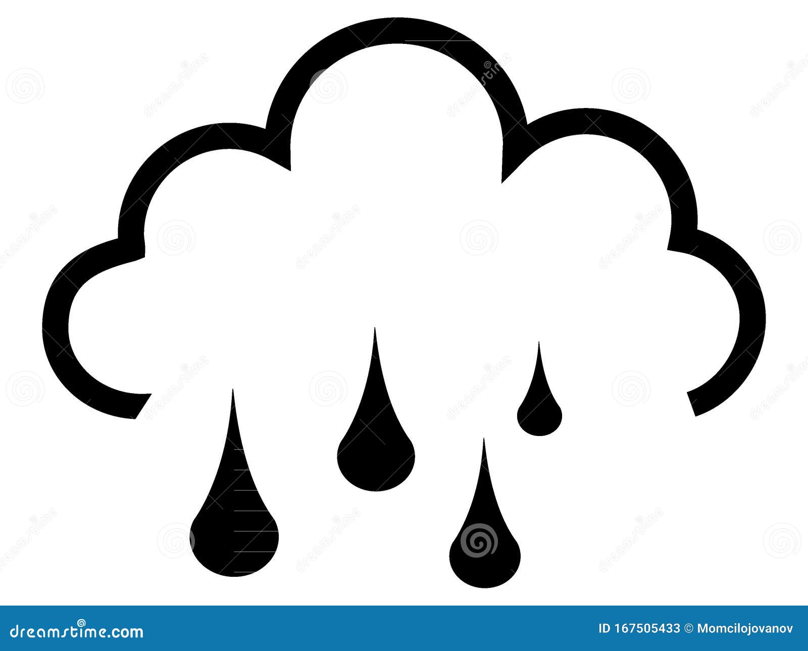 Weather Forecast App Icon for Rain Stock Vector - Illustration of rain ...