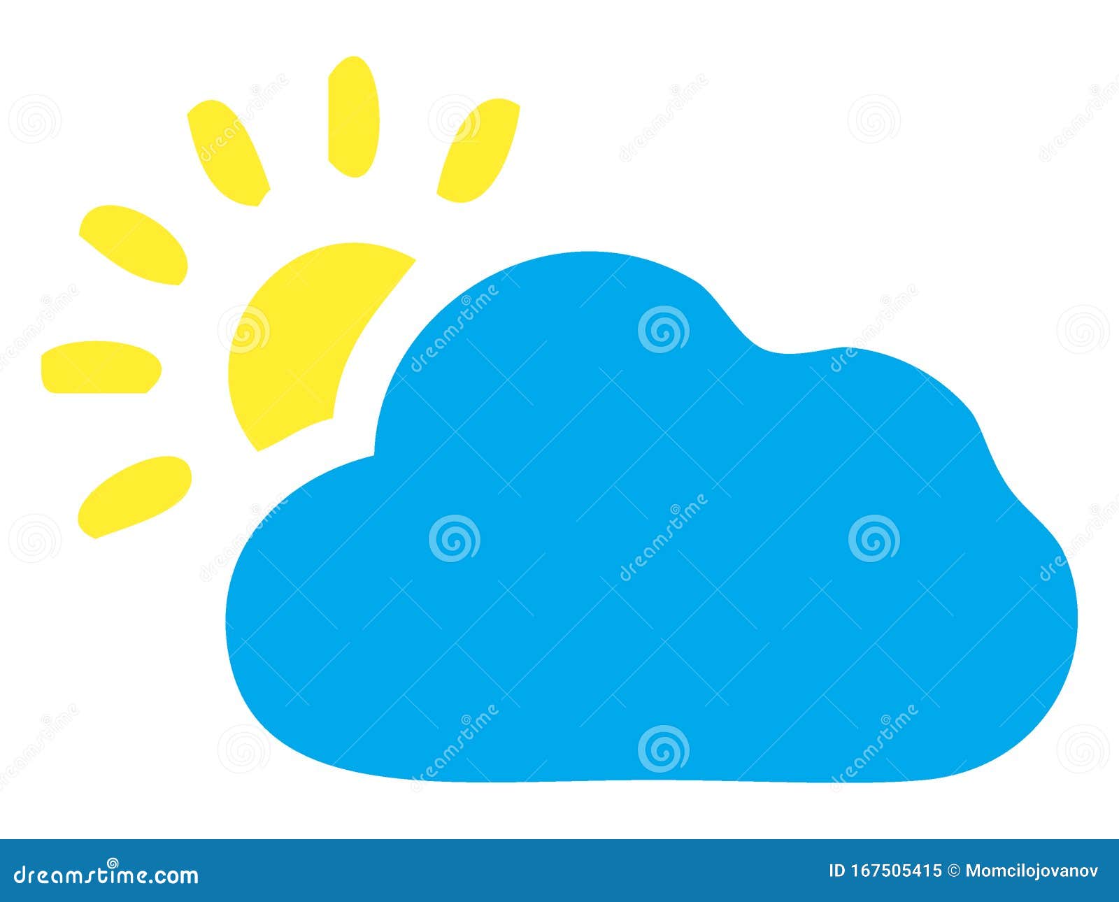 Weather Forecast App Icon for Some Clouds Stock Vector - Illustration ...