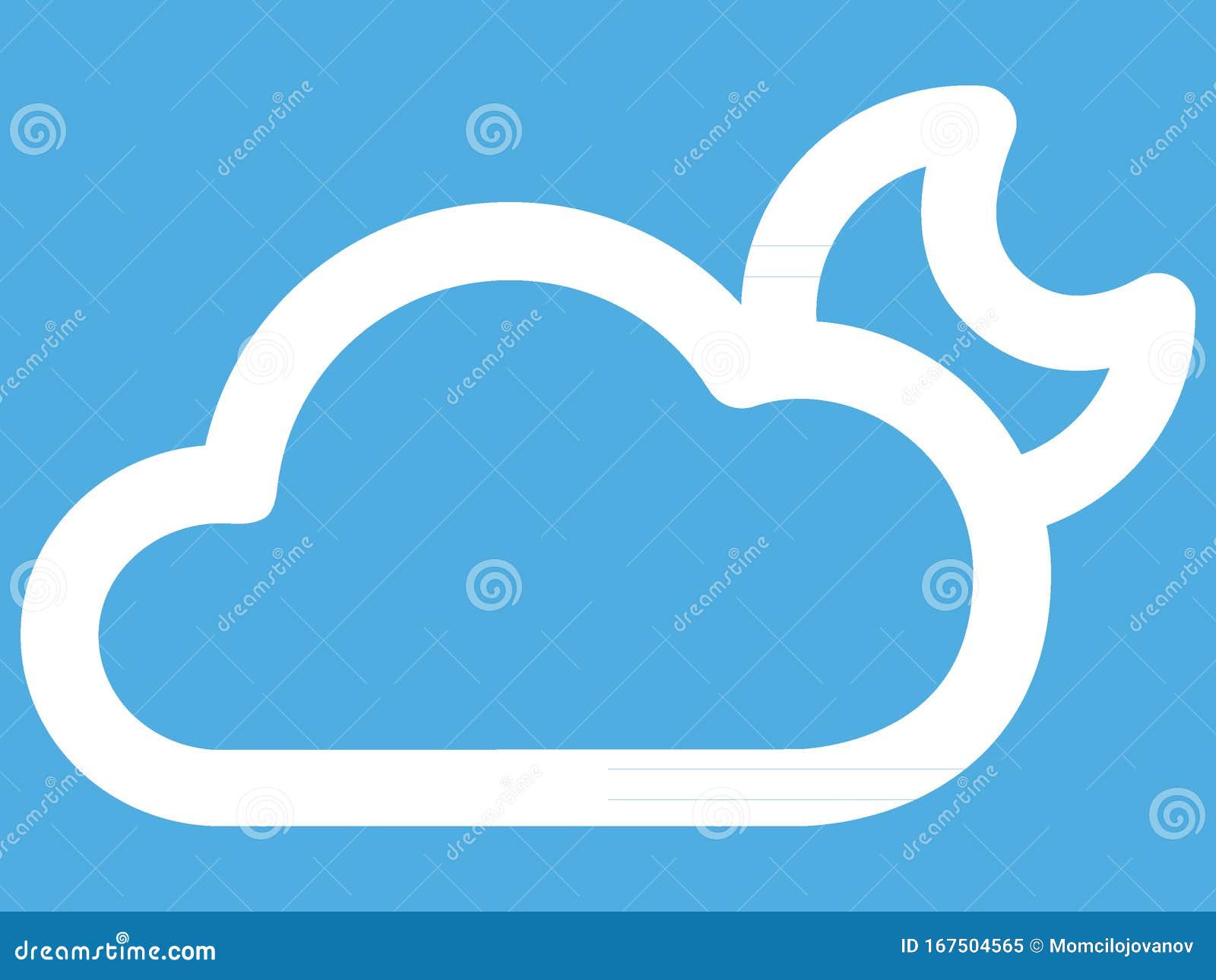 Weather Forecast App Icon for Some Clouds Stock Vector - Illustration ...