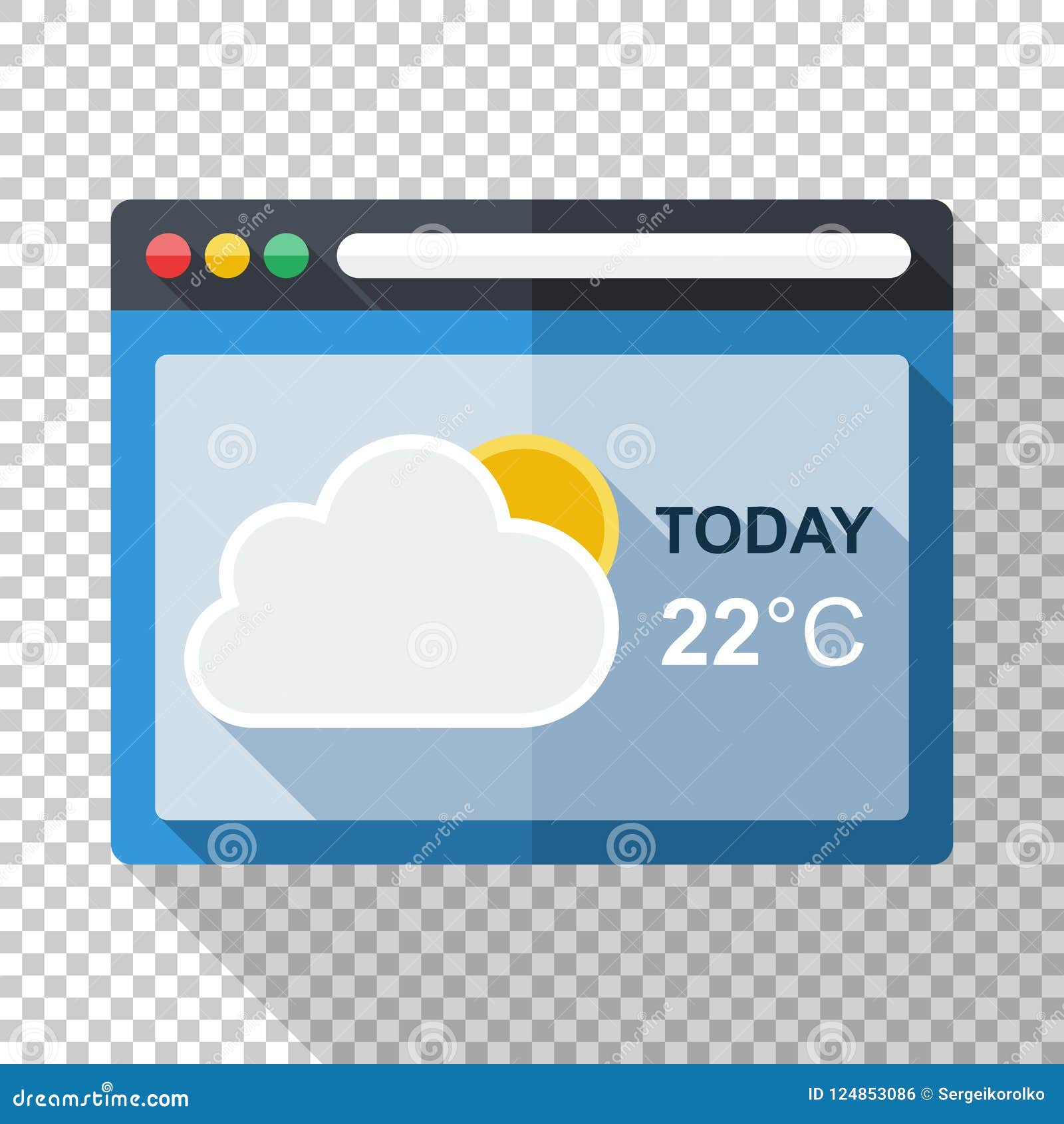 Weather Forecast Application Icon on Transparent Background Stock ...