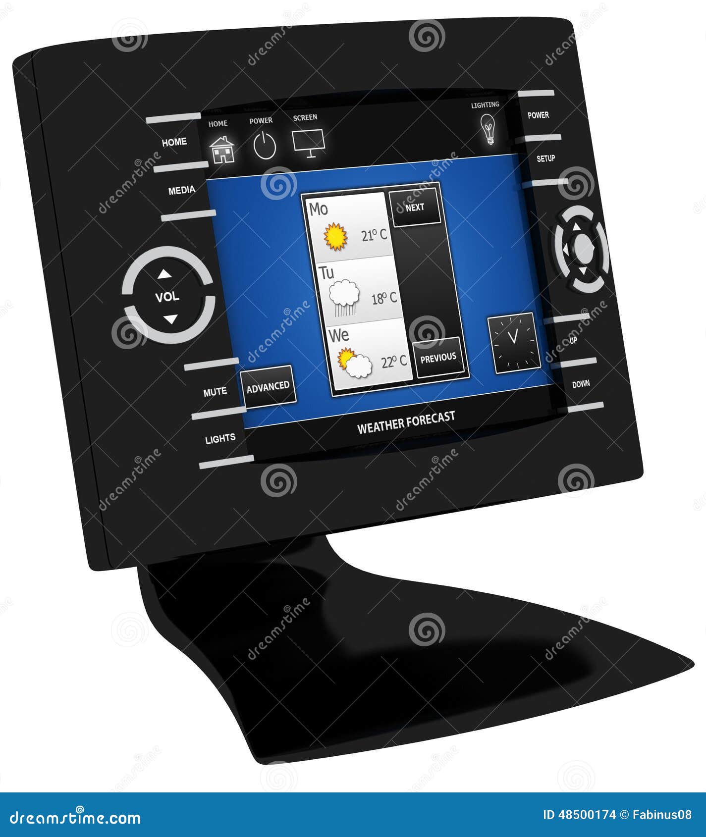 Weather Forecast Central Control Panel Stock Illustration ...