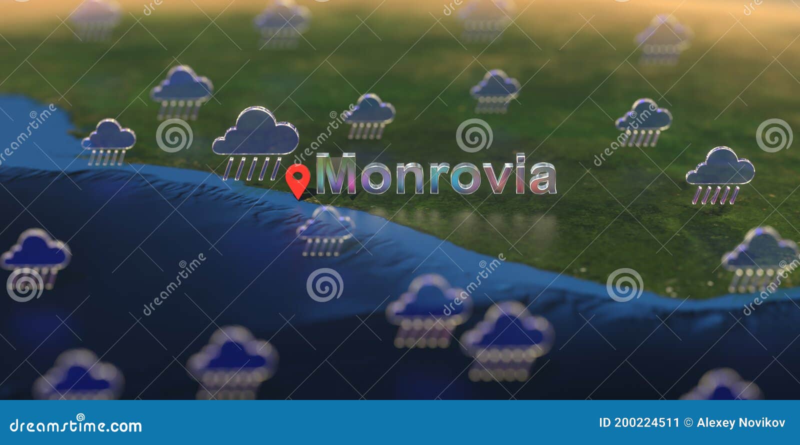 Monrovia City Republic Of Liberia, Montserrado County Map Vector ...