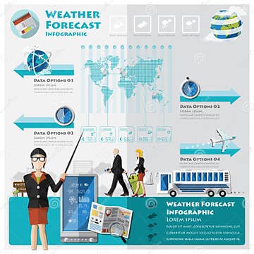 Weather Forecast Infographic Stock Vector - Illustration of data ...