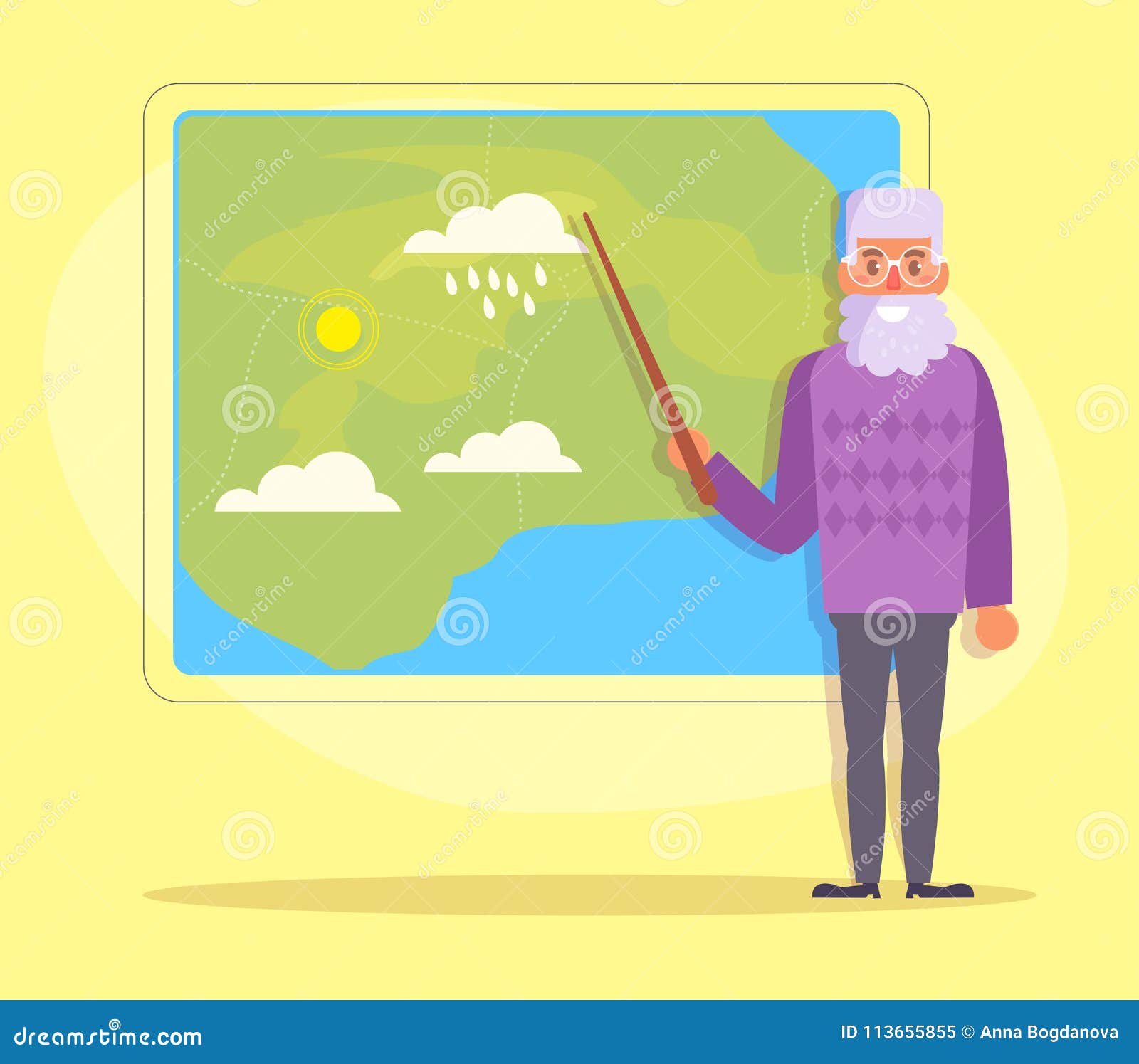 Weather Forecast. Man Vector. Stock Vector - Illustration of predict ...