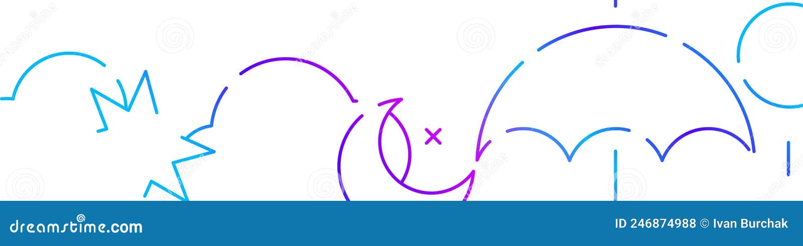 Weather Border With Clouds Vector Illustration | CartoonDealer.com ...