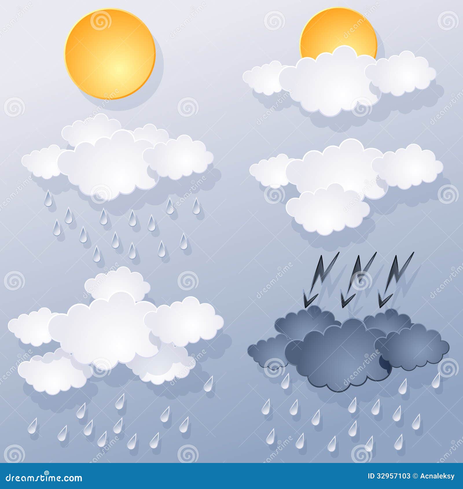 Weather forecast stock vector. Illustration of idea, paper - 32957103