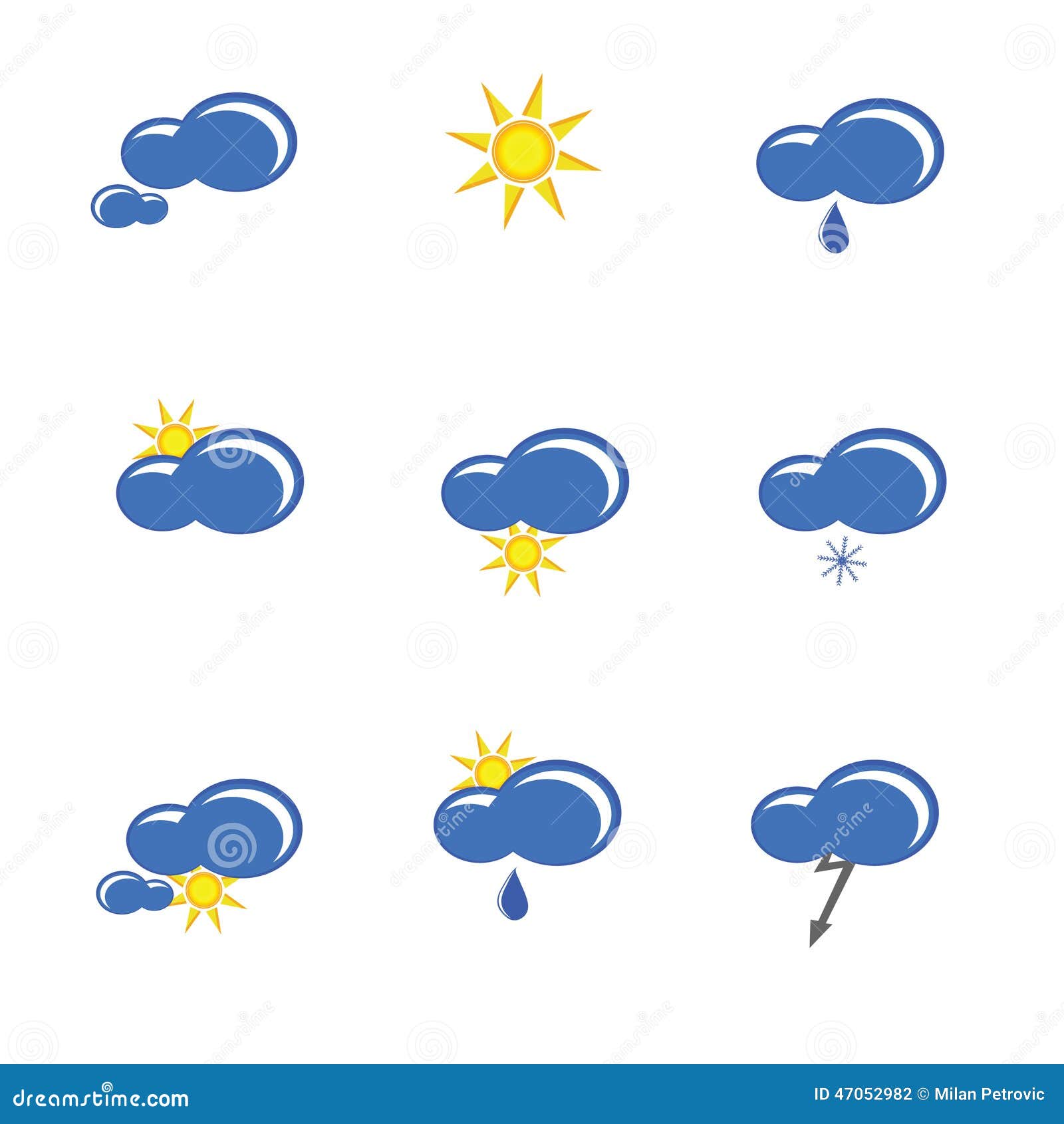 Weather Forecast Sign Vector Illustration Stock Vector - Illustration ...