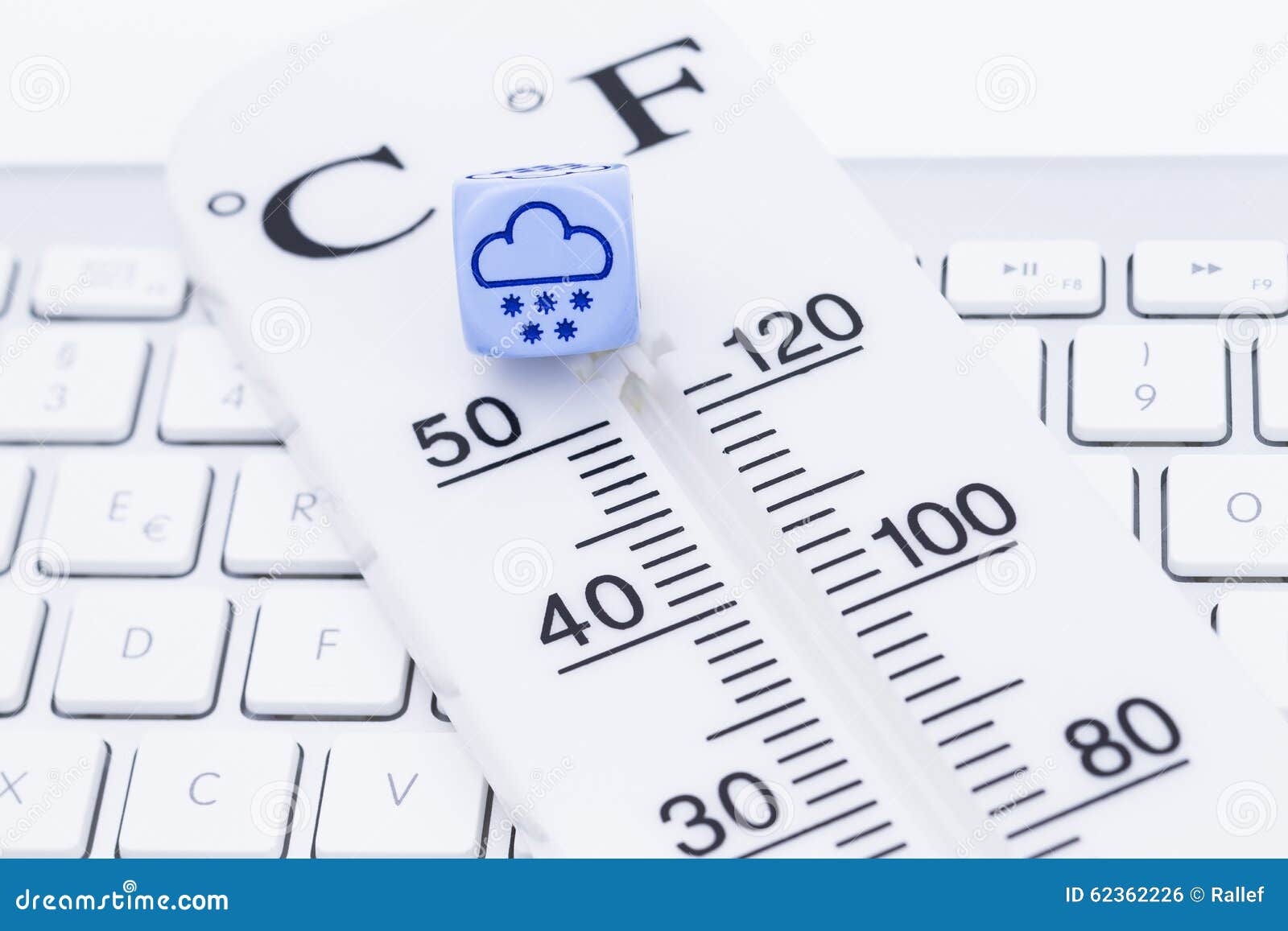 Weather forecast snow stock photo. Image of cube, computer - 62362226