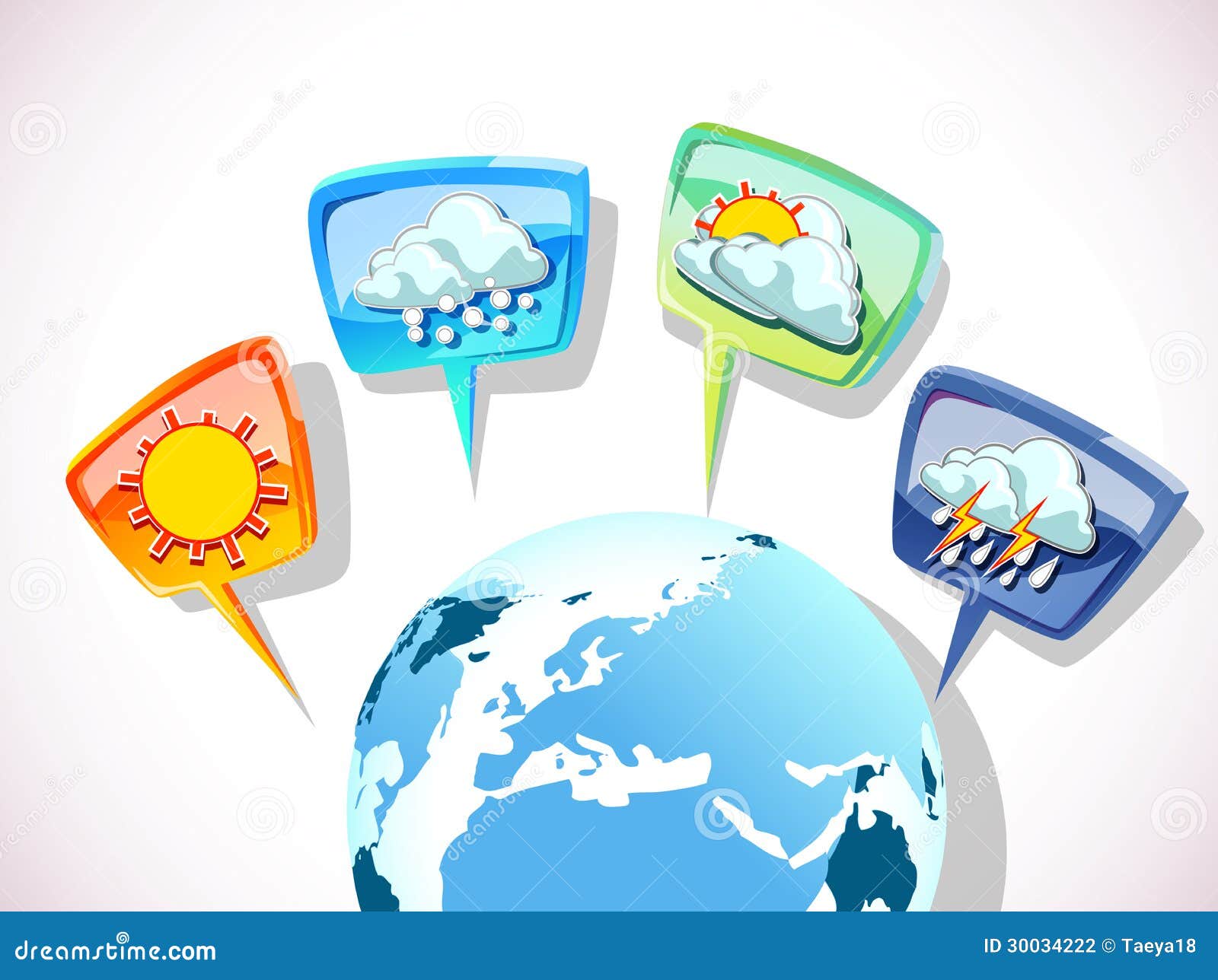 Weather forecast stock illustration. Illustration of information - 30034222