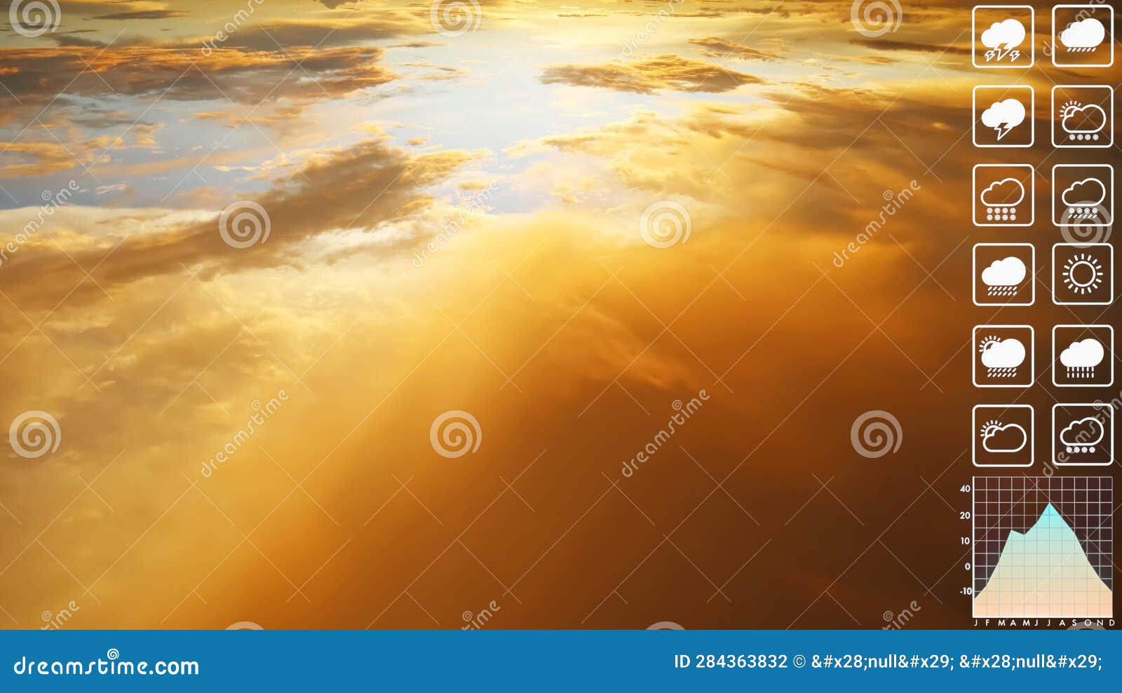 Weather Forecast Symbol Data Presentation with Graph and Chart on ...