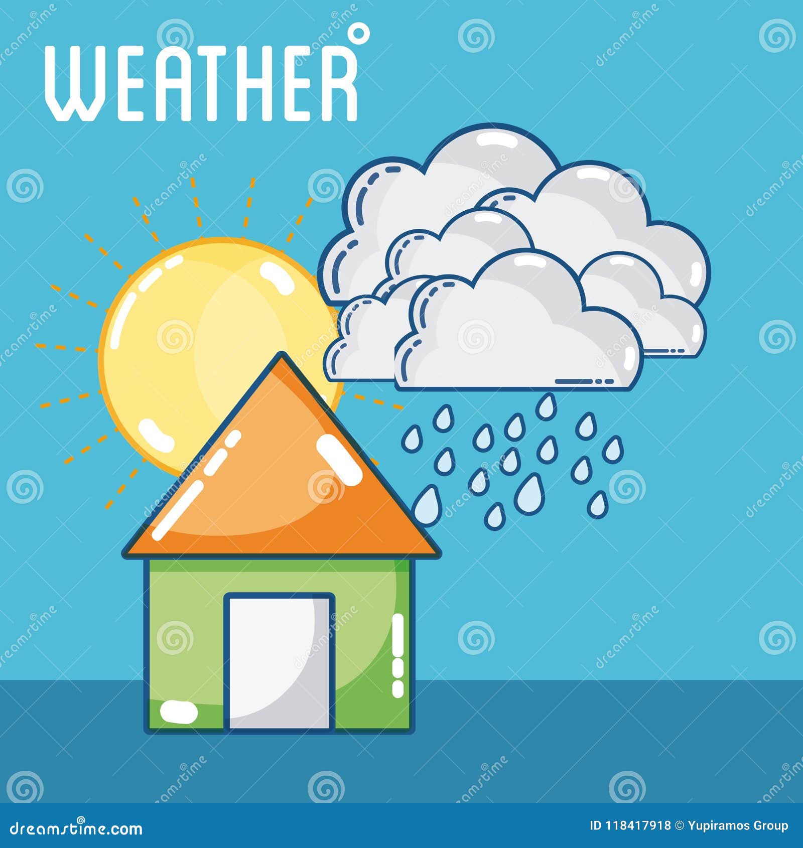 Weather and forecast stock vector. Illustration of meteorology - 118417918