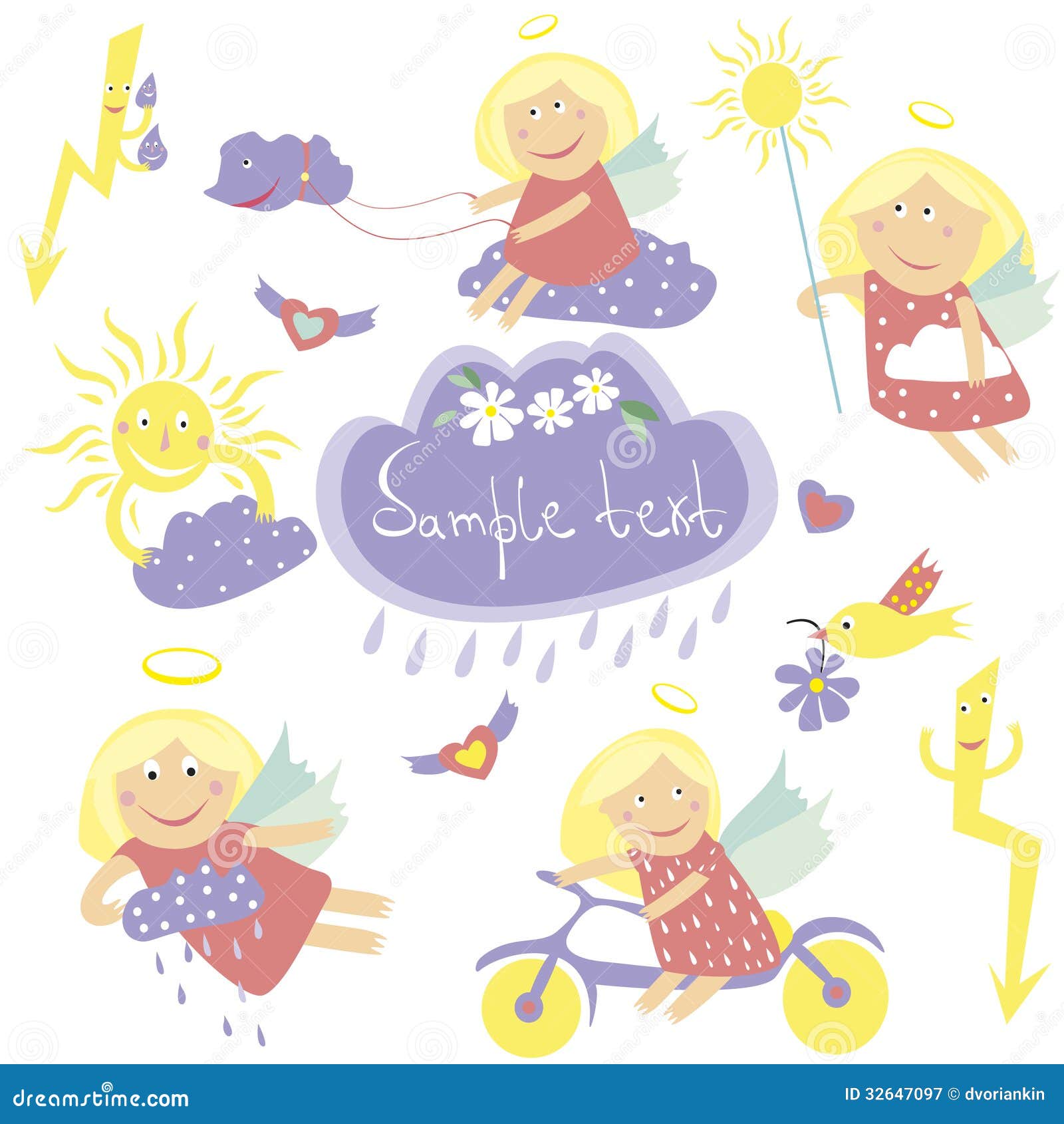 Weather girl stock vector. Illustration of white, girls - 32647097