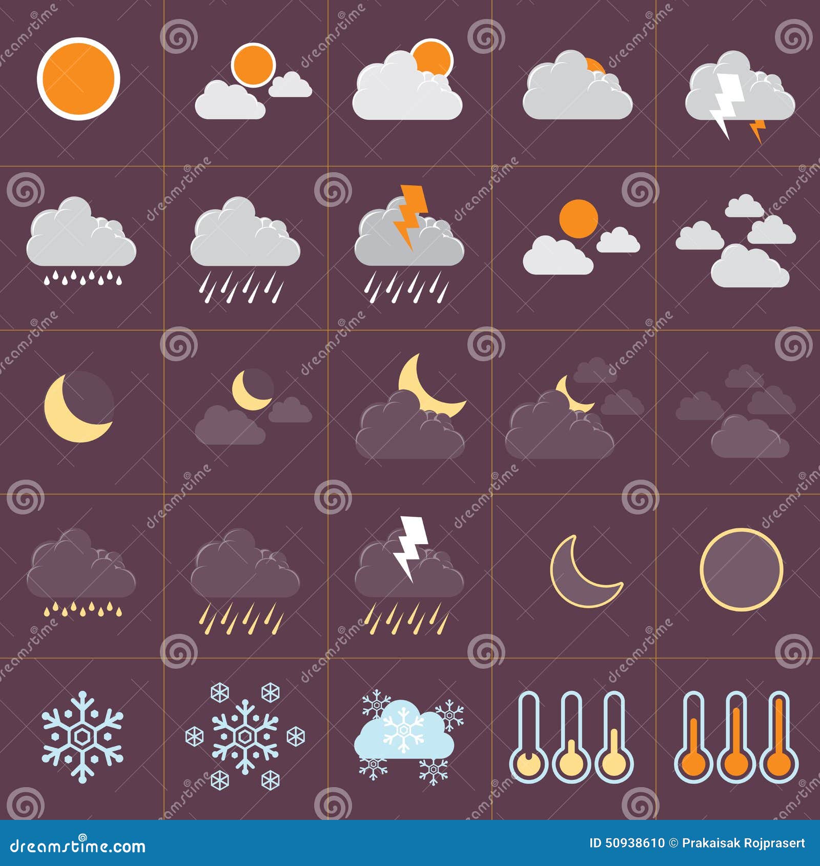 Weather icon stock vector. Illustration of sunny, white - 50938610